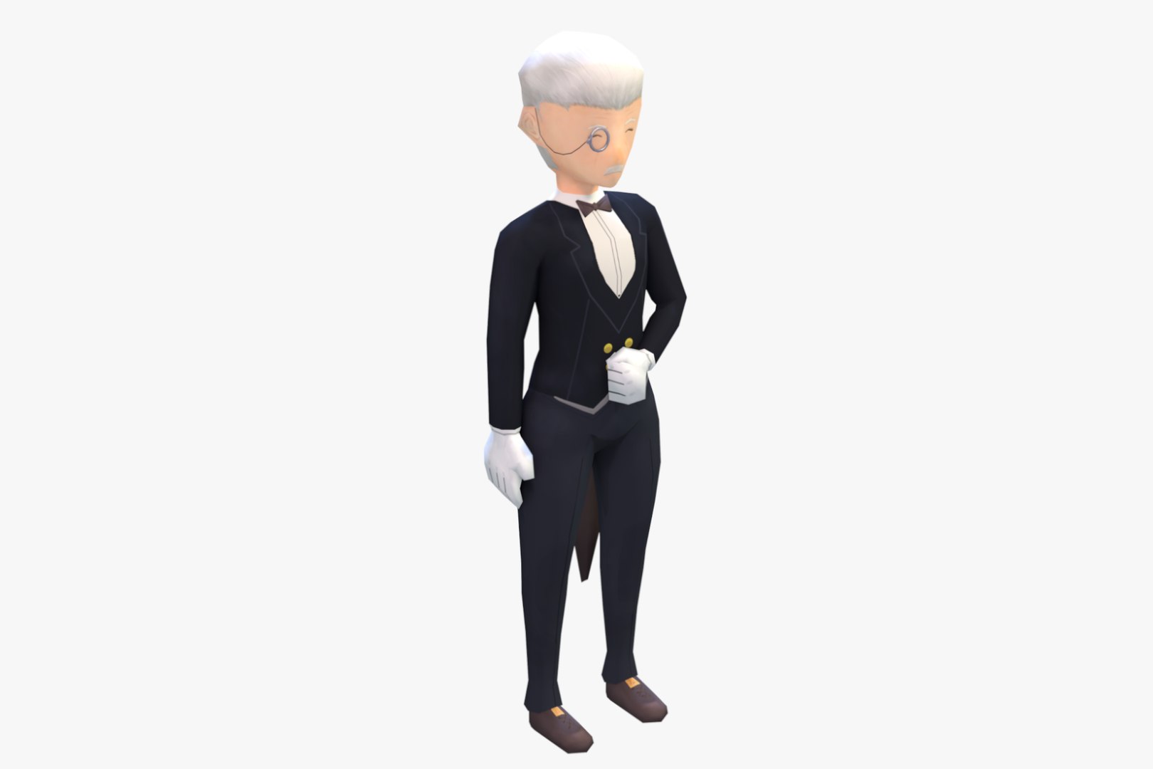 3D Stylized NPC - Rich Gentleman Butler - TurboSquid 2037228