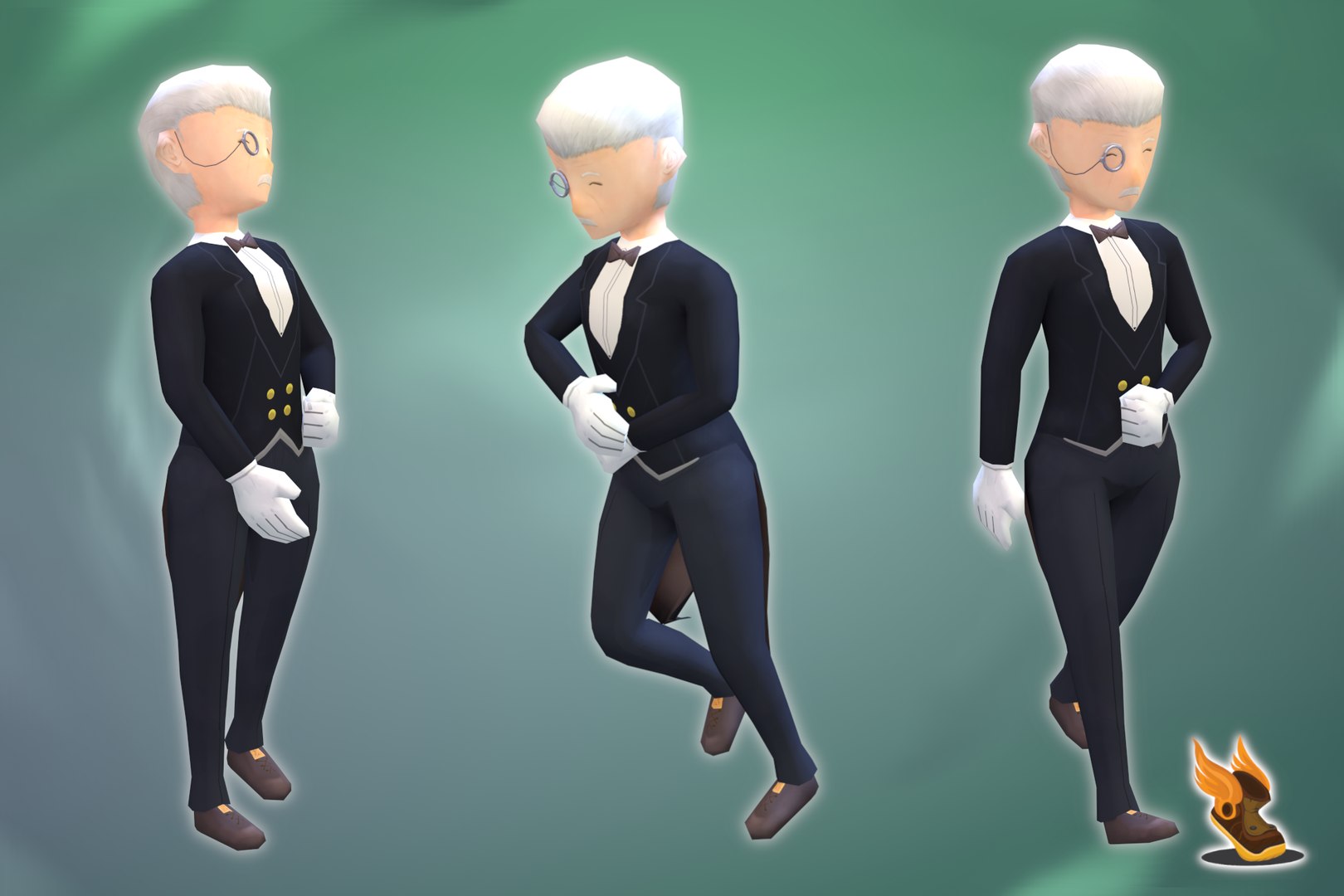 3D Stylized NPC - Rich Gentleman Butler - TurboSquid 2037228