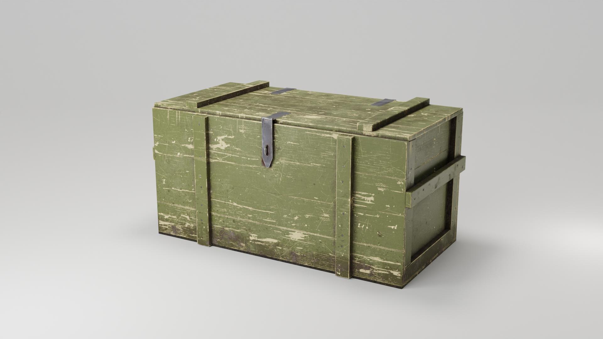 Worn Wooden Box With Lid 3D - TurboSquid 2109048