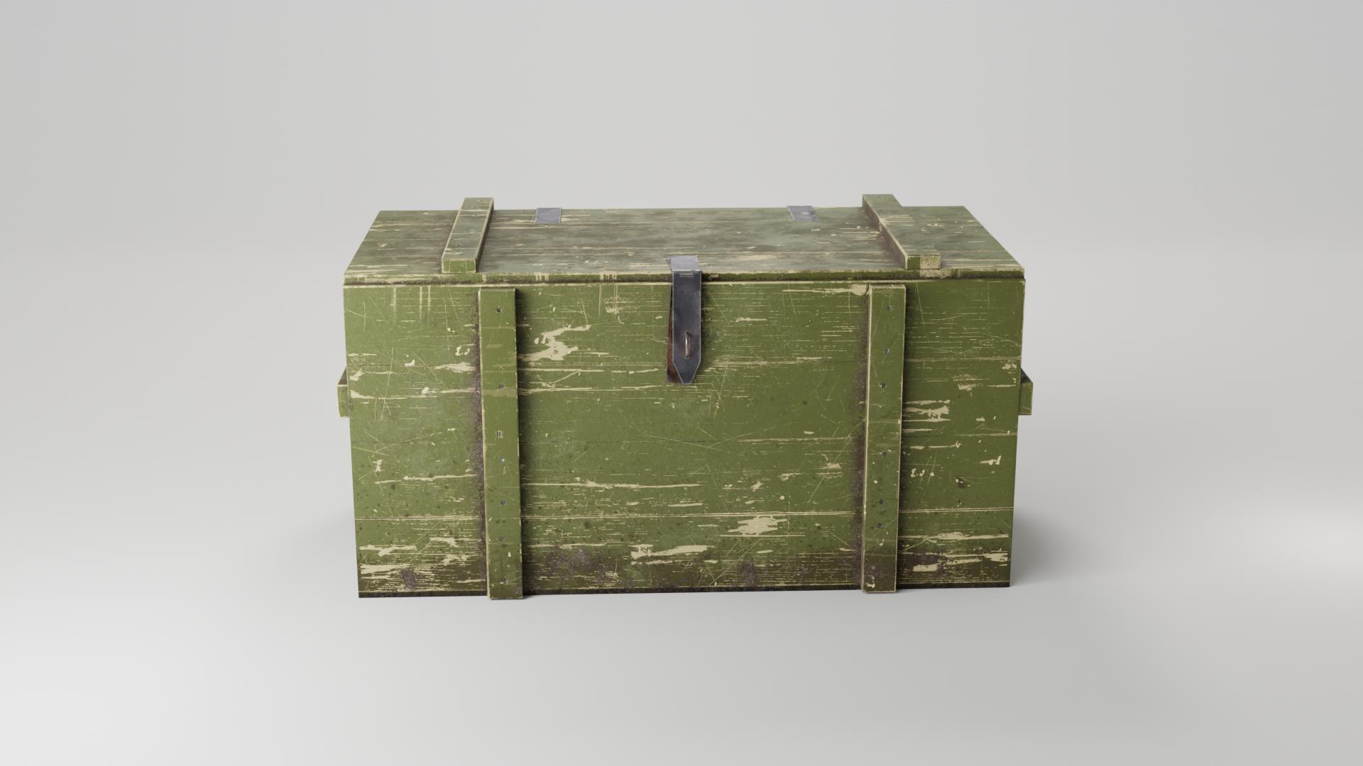 Worn Wooden Box With Lid 3D - TurboSquid 2109048