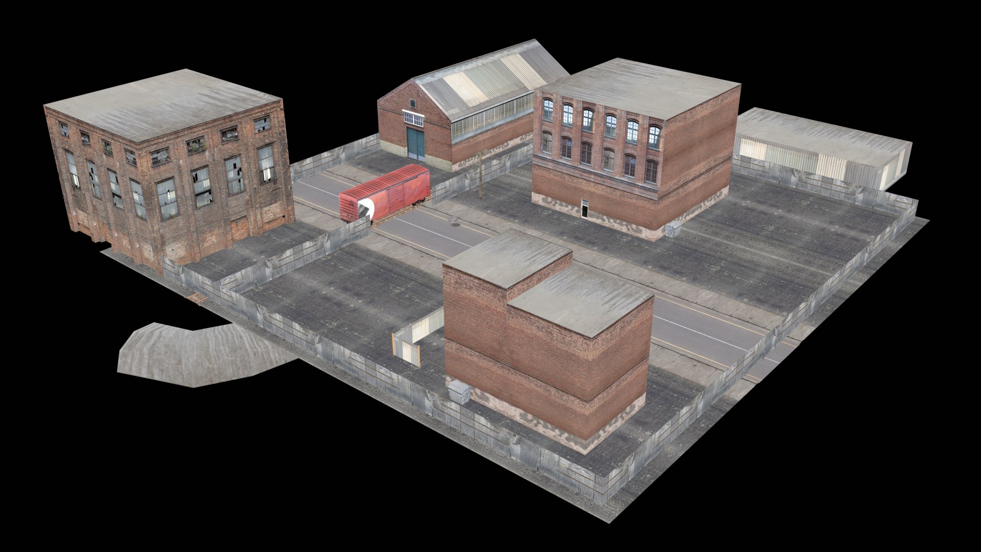 Industrial District Map For Mobile Games 3D Model - TurboSquid 2215866