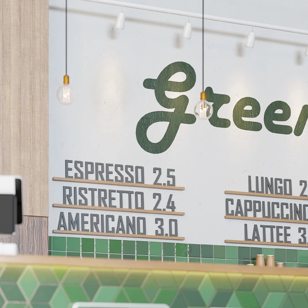 3D Cafe Greenline - TurboSquid 2319058