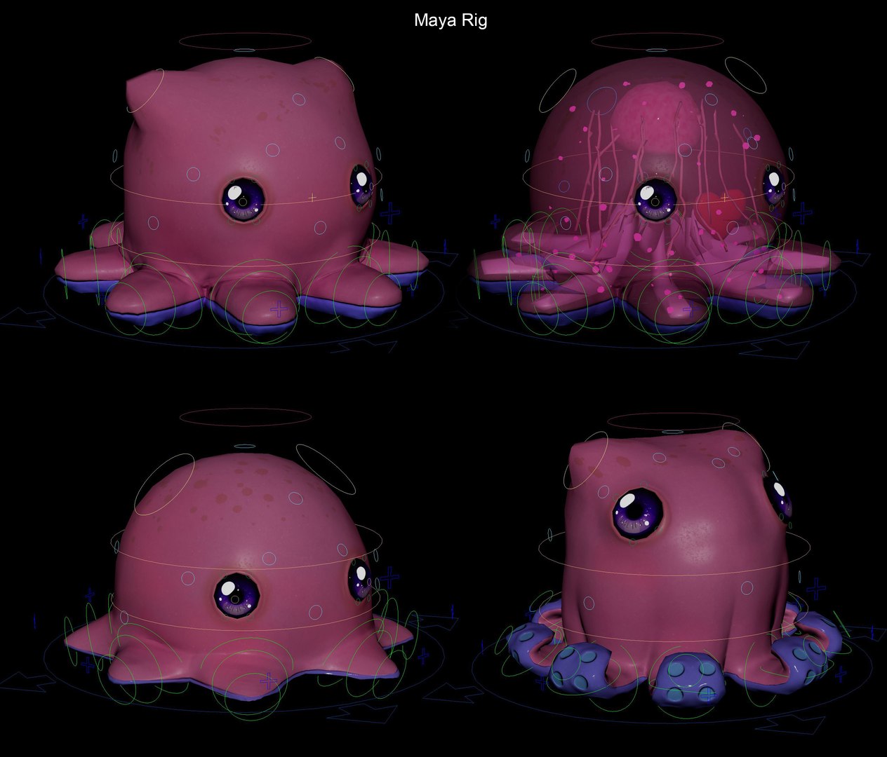 3D Cute Octopuss Collection - Animated - TurboSquid 2110040