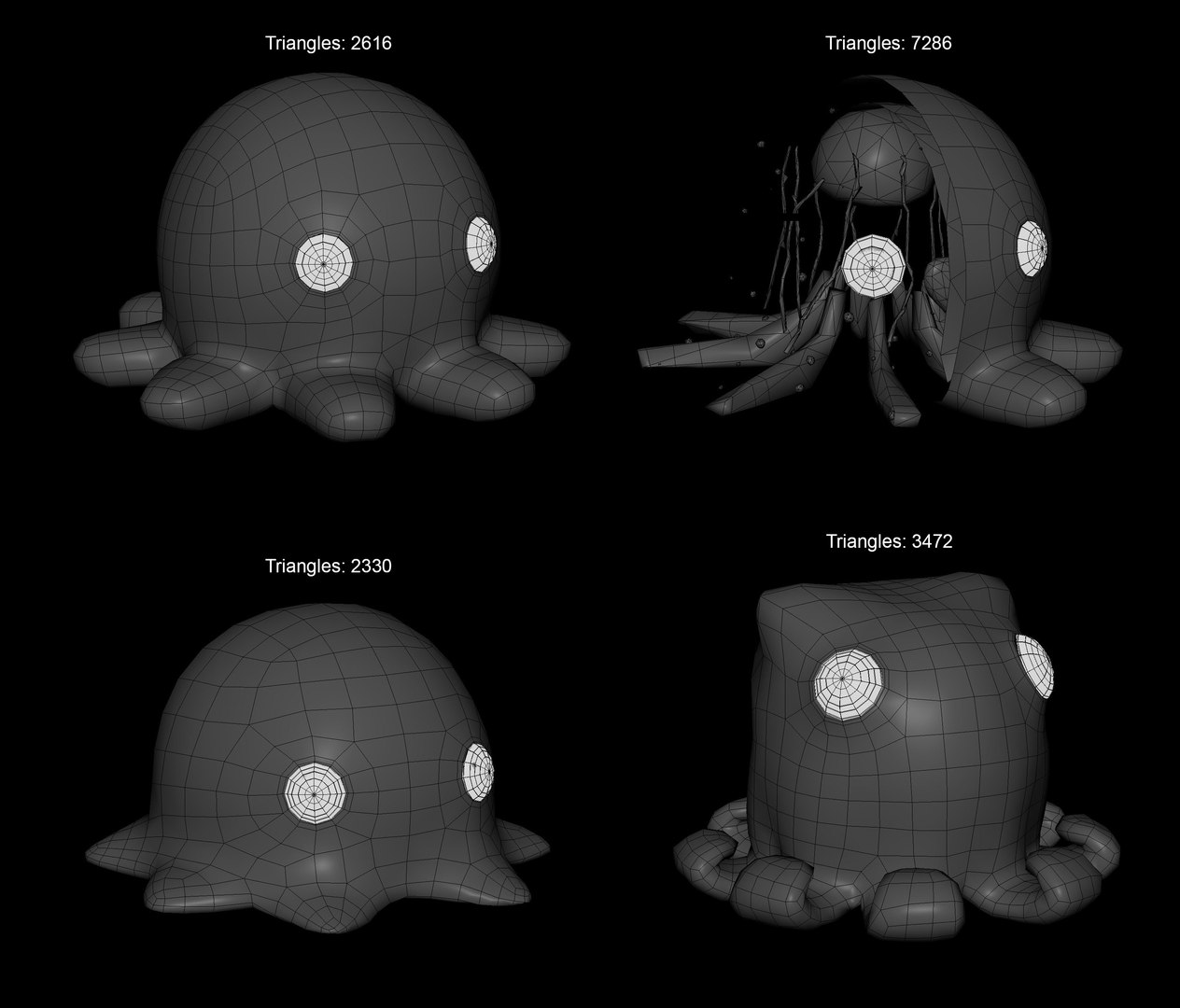 3D Cute Octopuss Collection - Animated - TurboSquid 2110040