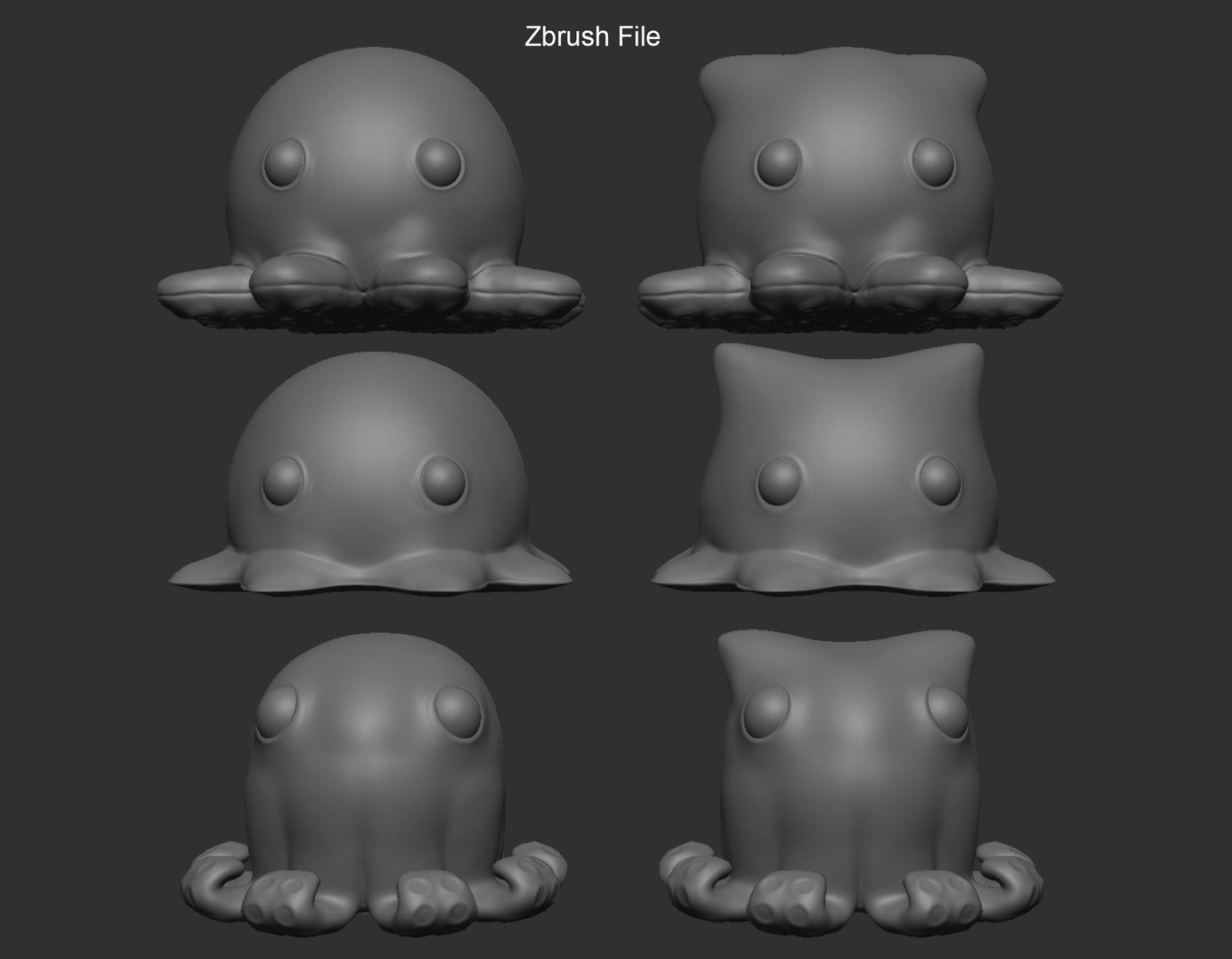 3D Cute Octopuss Collection - Animated - TurboSquid 2110040