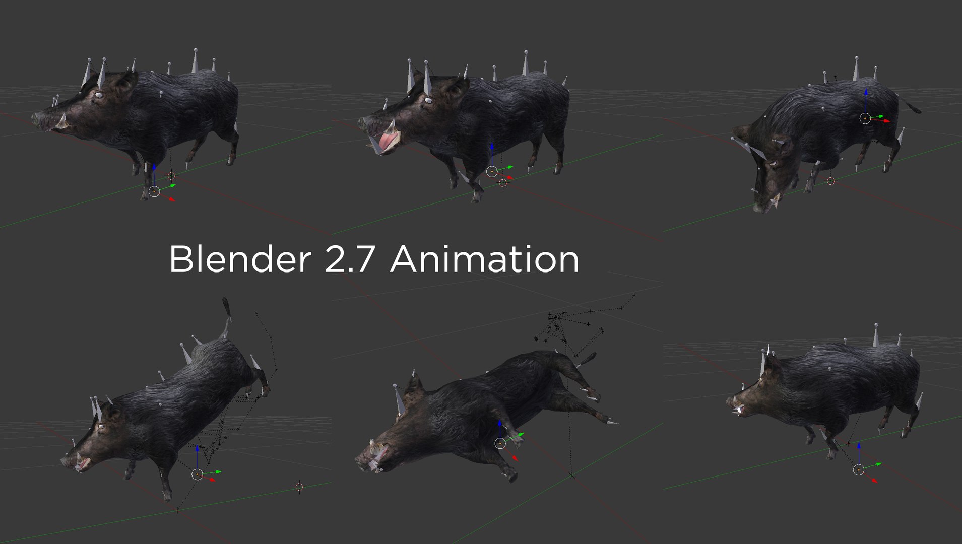 3D Wild Boar Rigged Animation - TurboSquid 1253122