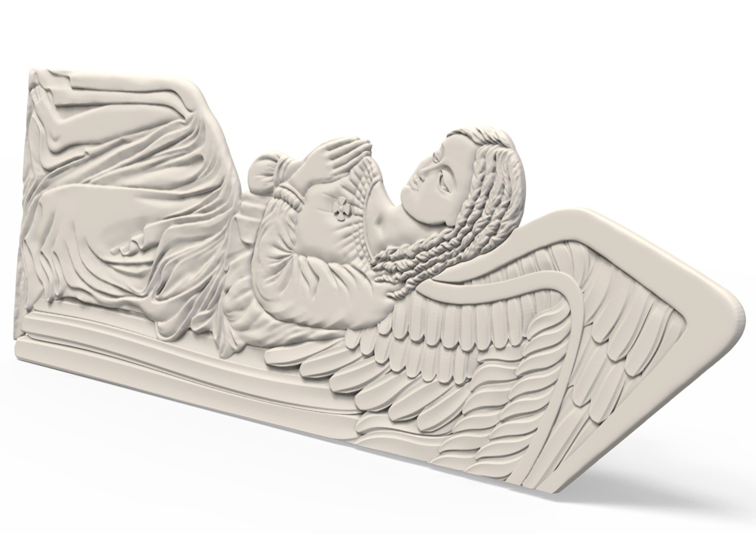 3D Stl Angel Bas-relief Model - TurboSquid 1417049