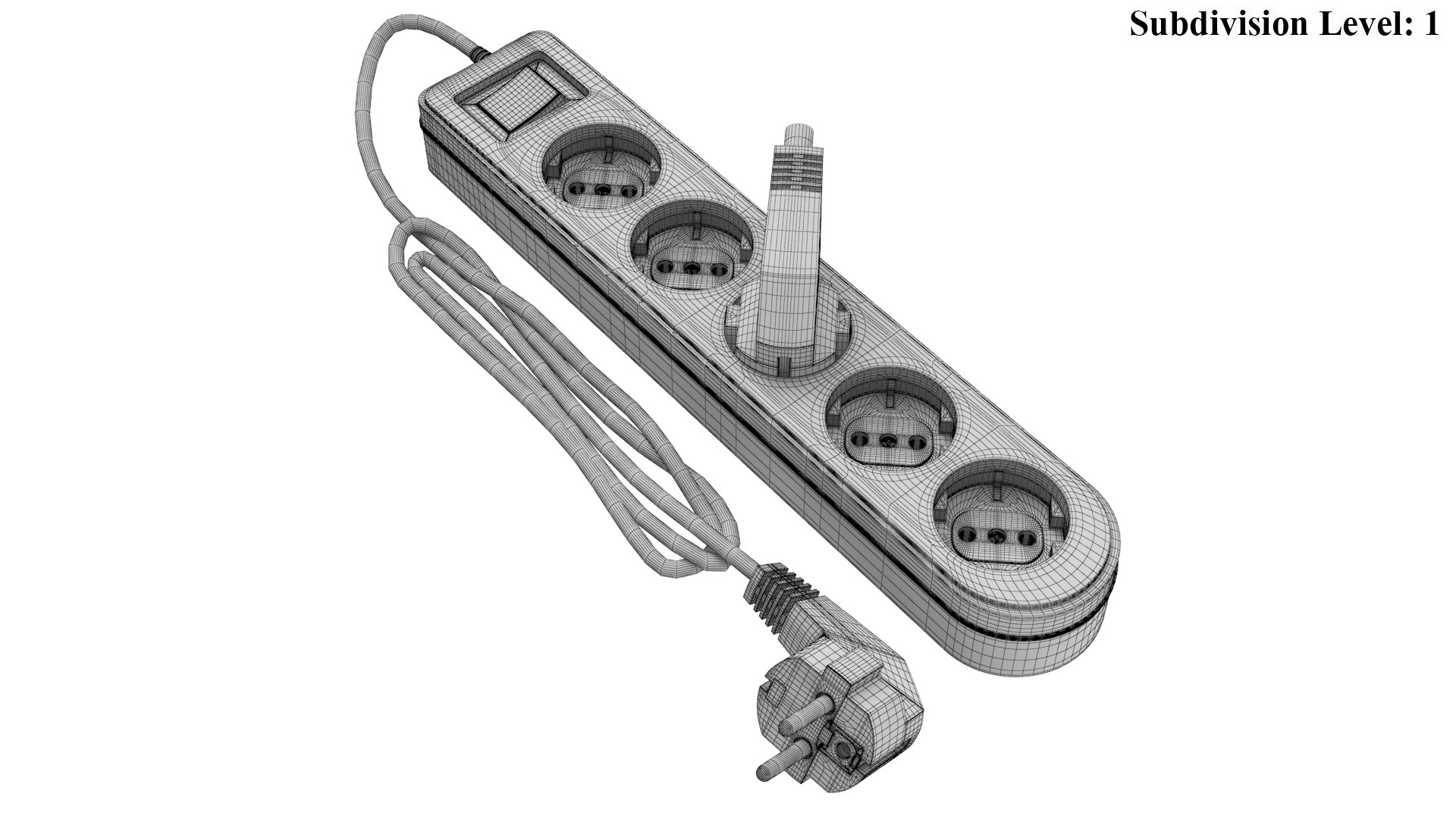 White Power Strip 3D Model - TurboSquid 1894453