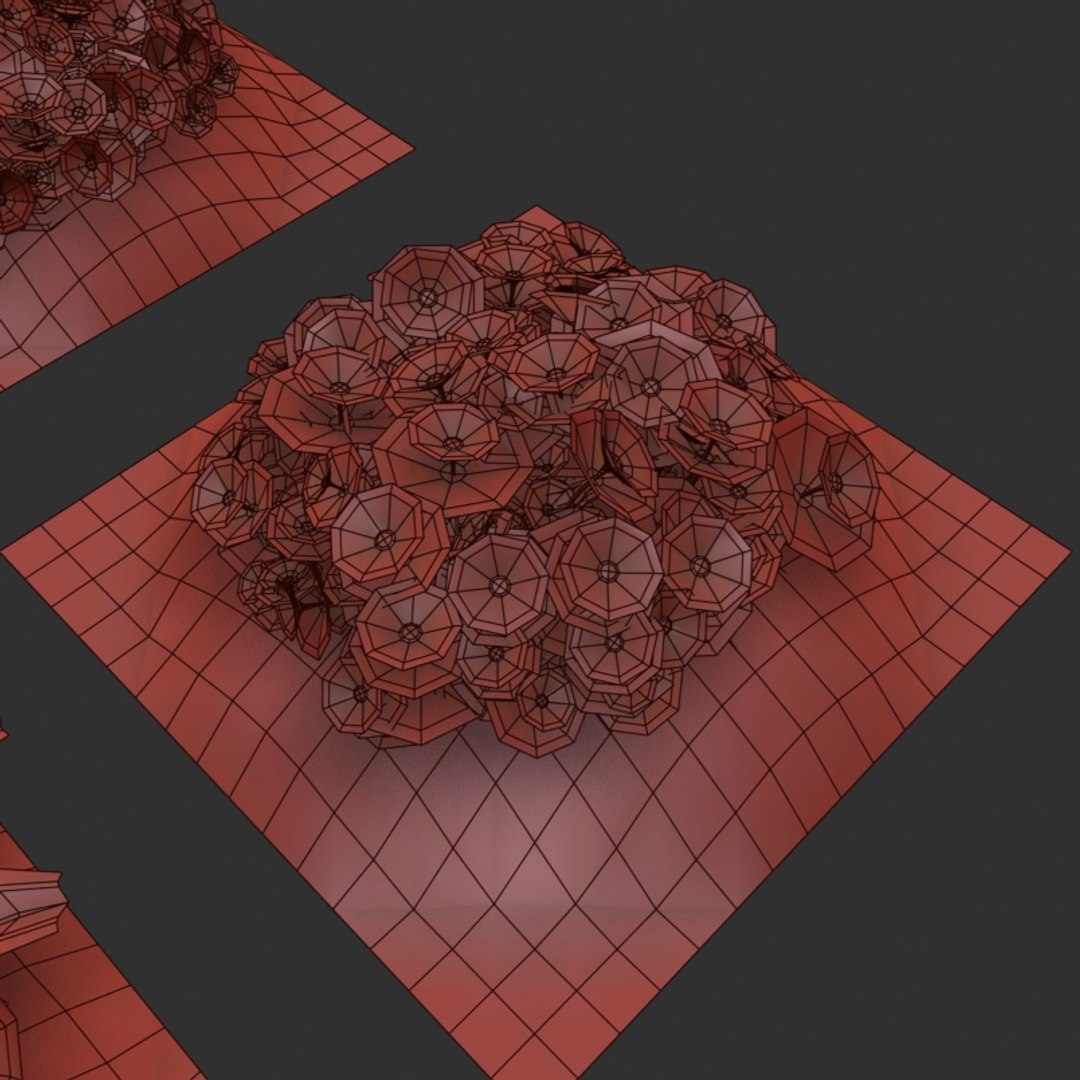 3d Model Flower Bushes