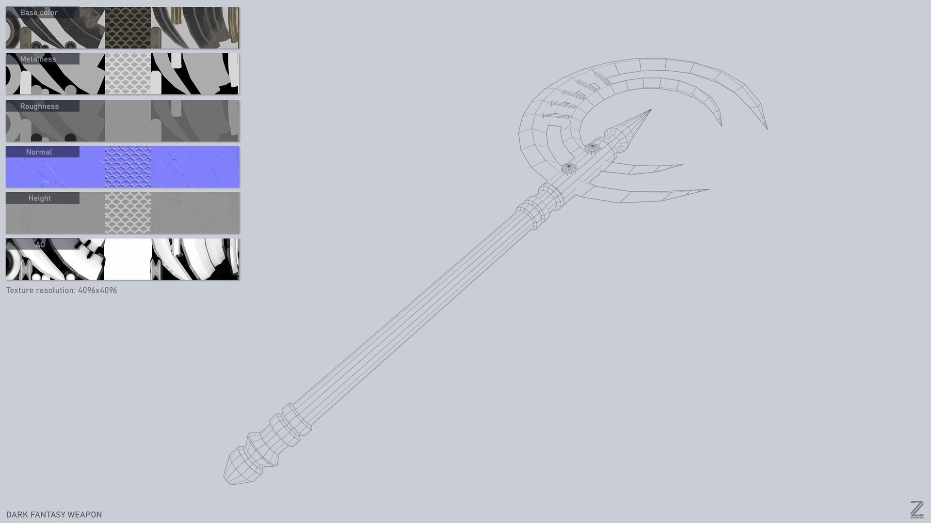 3D Dark Fantasy Weapon - TurboSquid 2239188