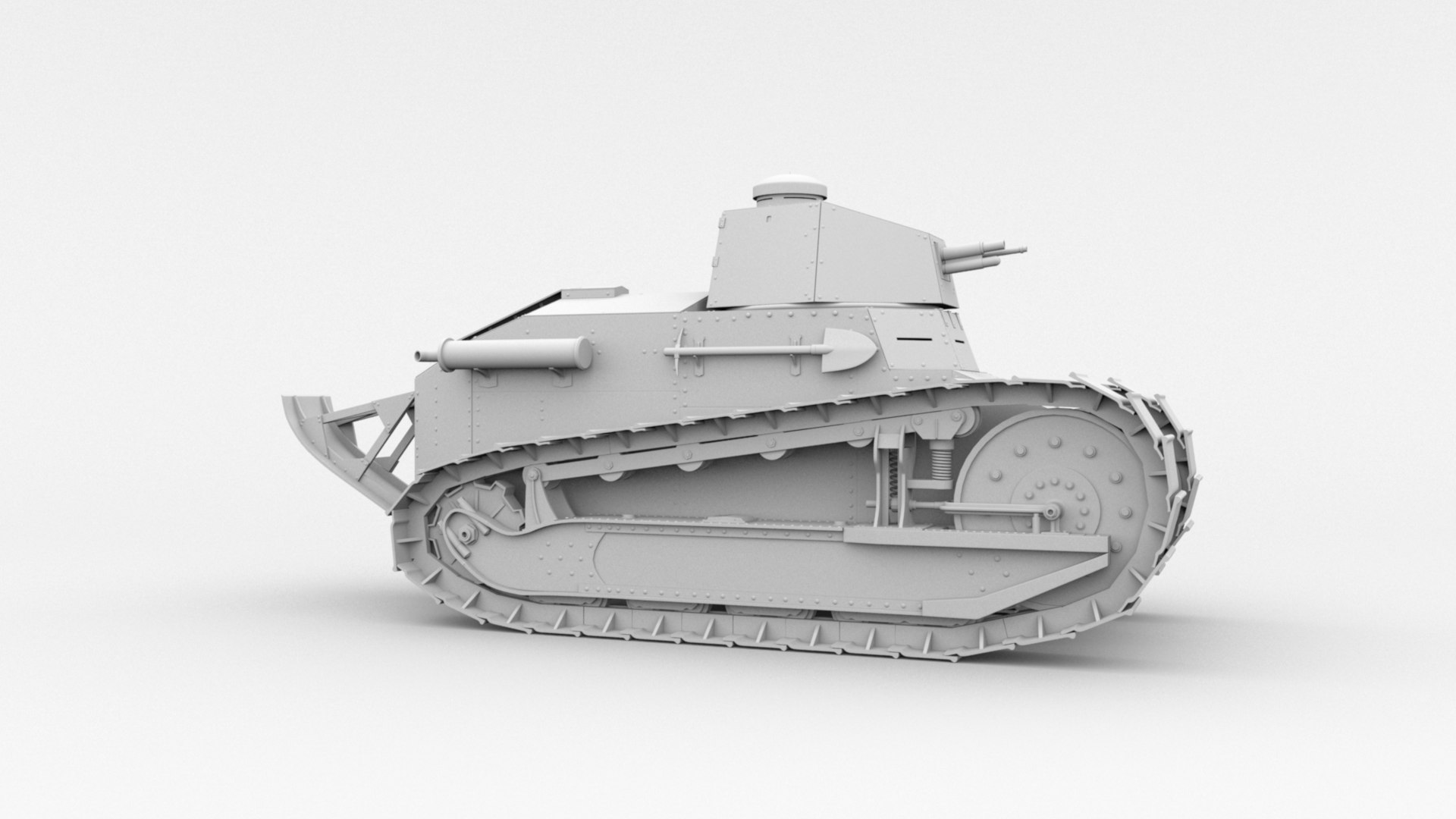 3D Model Renault Ft-17 Tank 1 - TurboSquid 1167989