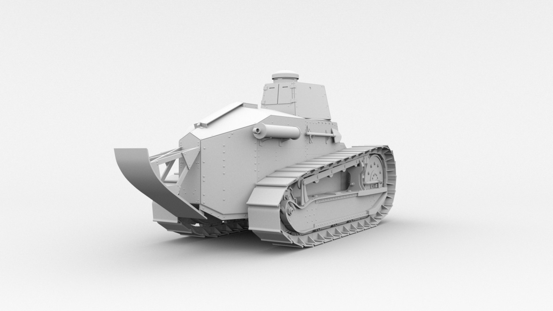 3D Model Renault Ft-17 Tank 1 - TurboSquid 1167989