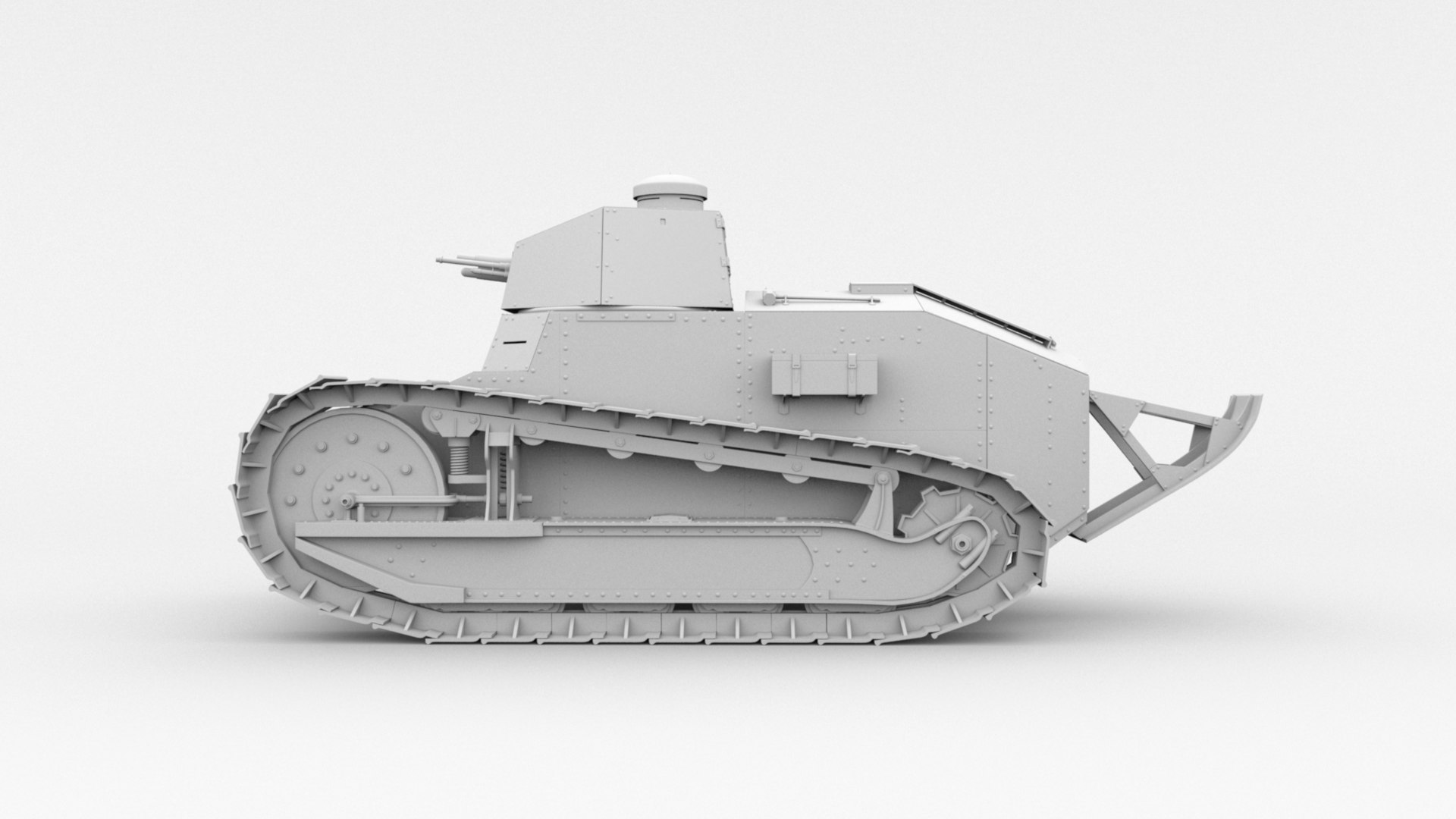 3D Model Renault Ft-17 Tank 1 - TurboSquid 1167989