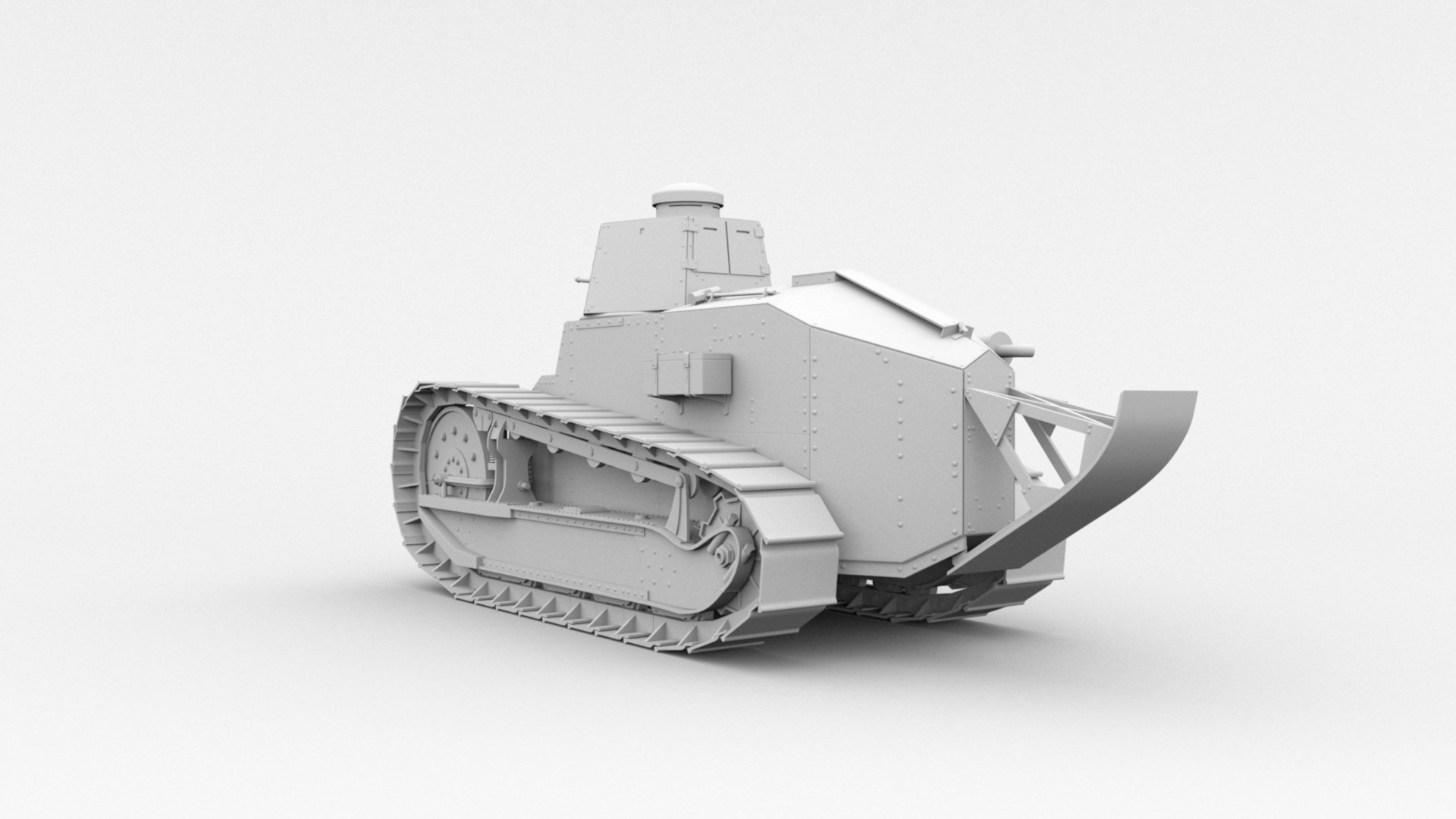 3D Model Renault Ft-17 Tank 1 - TurboSquid 1167989