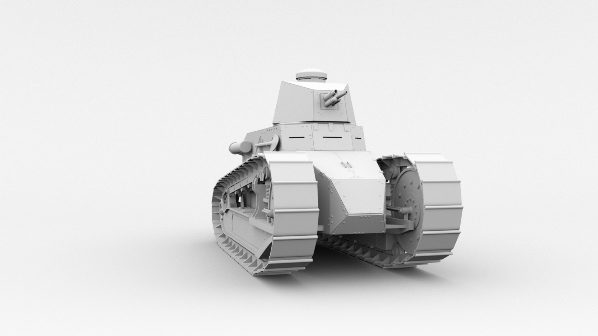 3D Model Renault Ft-17 Tank 1 - TurboSquid 1167989