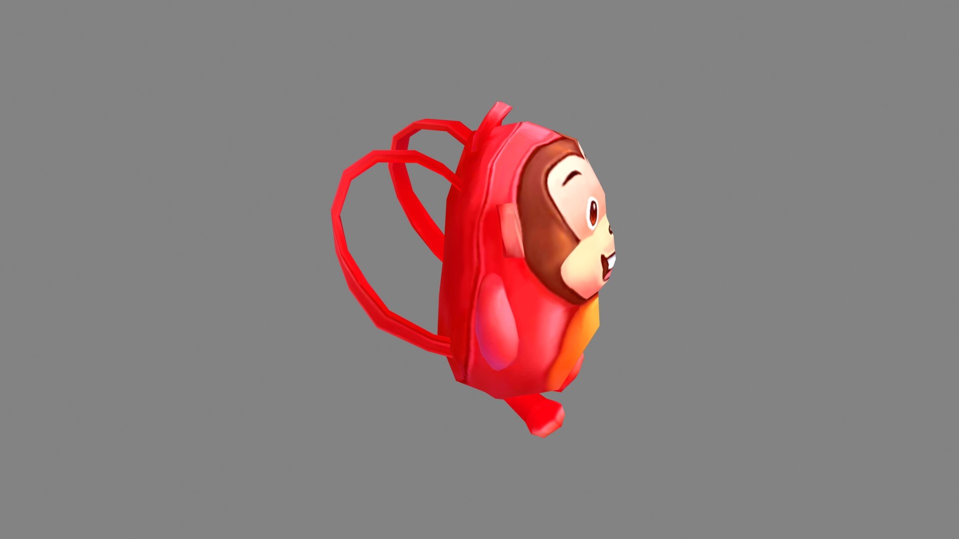 Cartoon Children School Bag - Monkey Backpack Model - TurboSquid 1950740