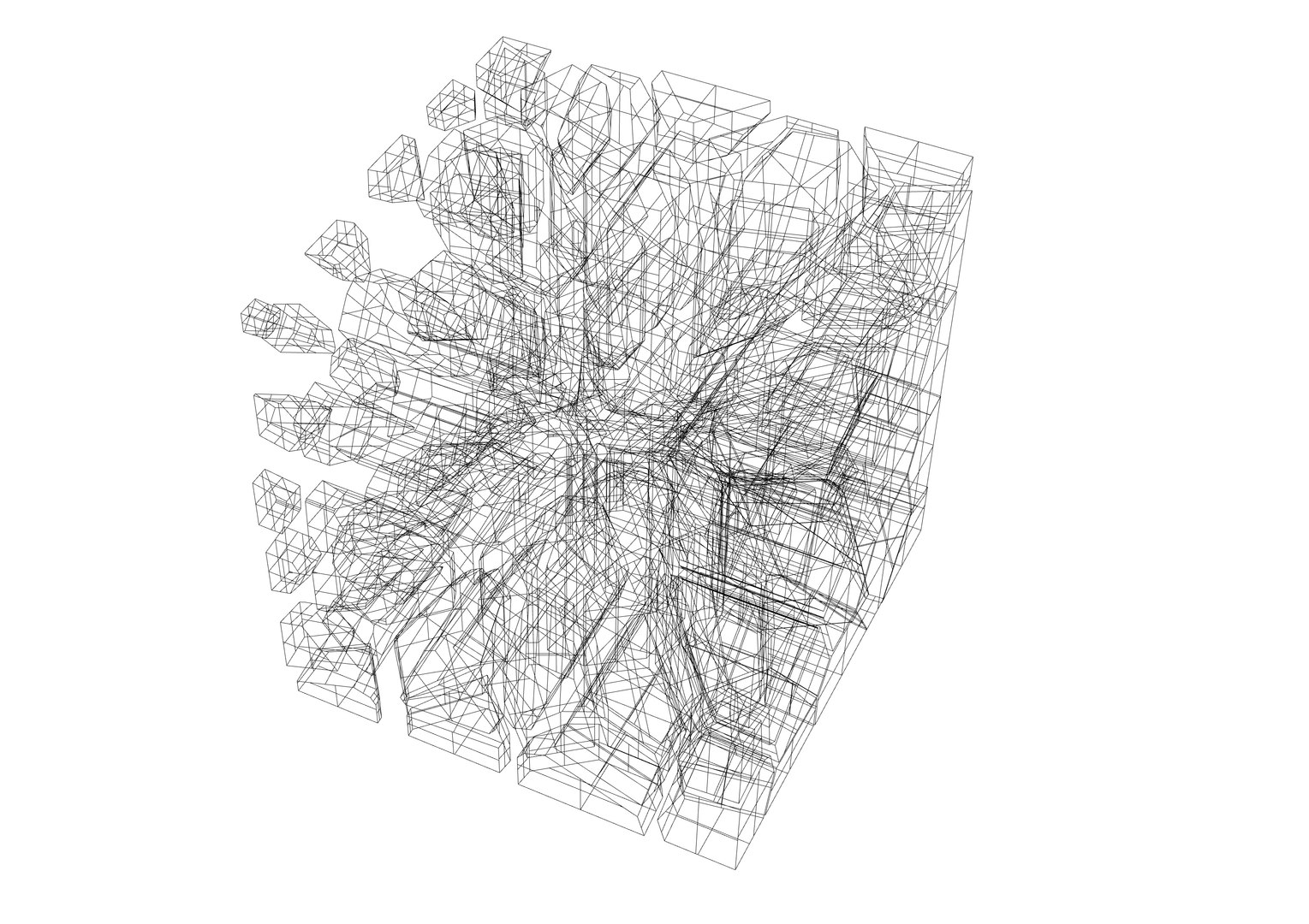 3D Voronoi Cube - TurboSquid 2245396