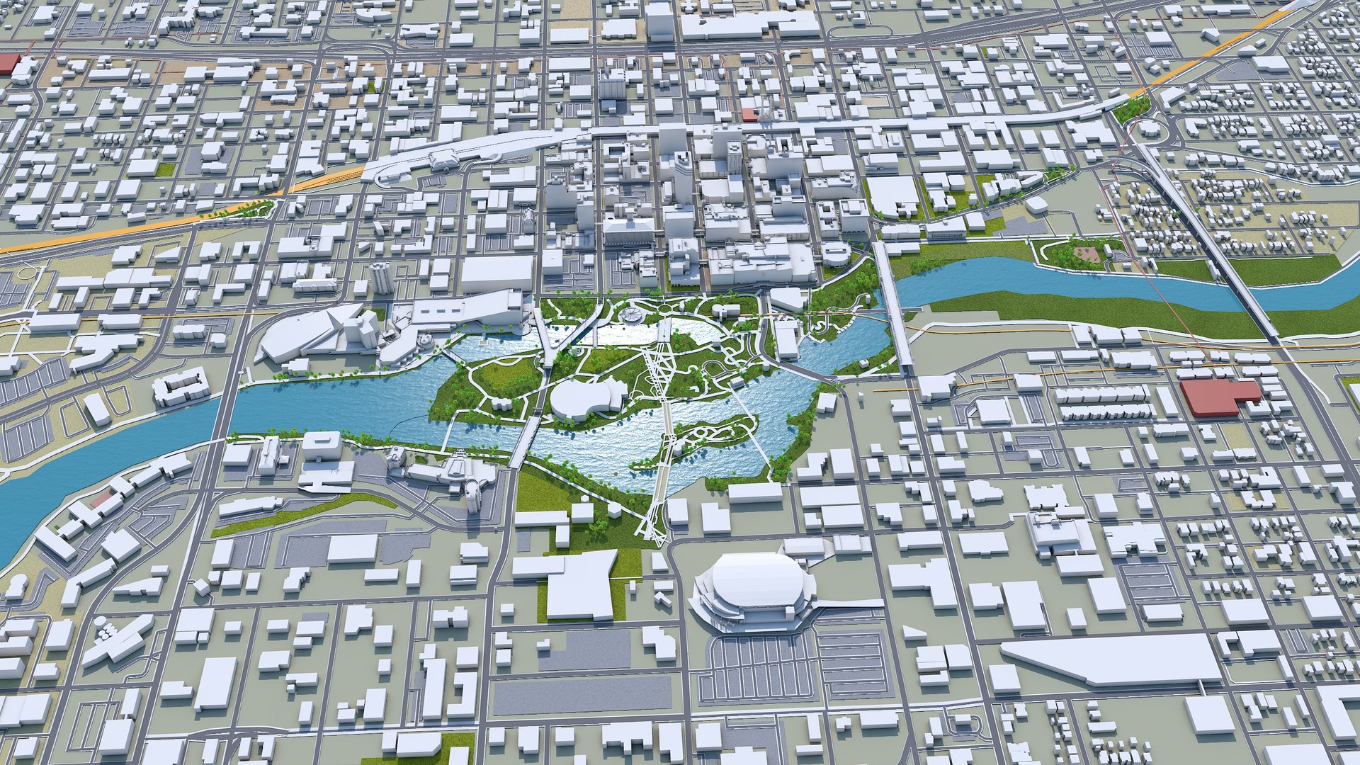 3D Spokane Downtown Washington USA - TurboSquid 1989924