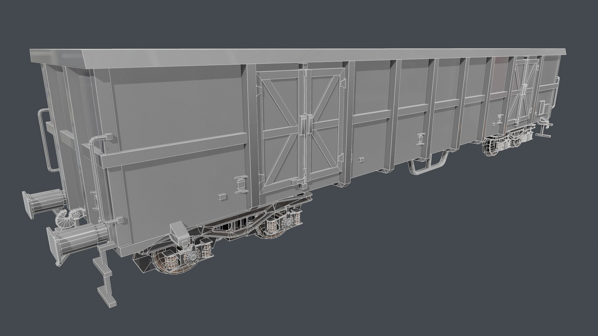 3D Real-time Box Car Wagon Model - TurboSquid 1752735