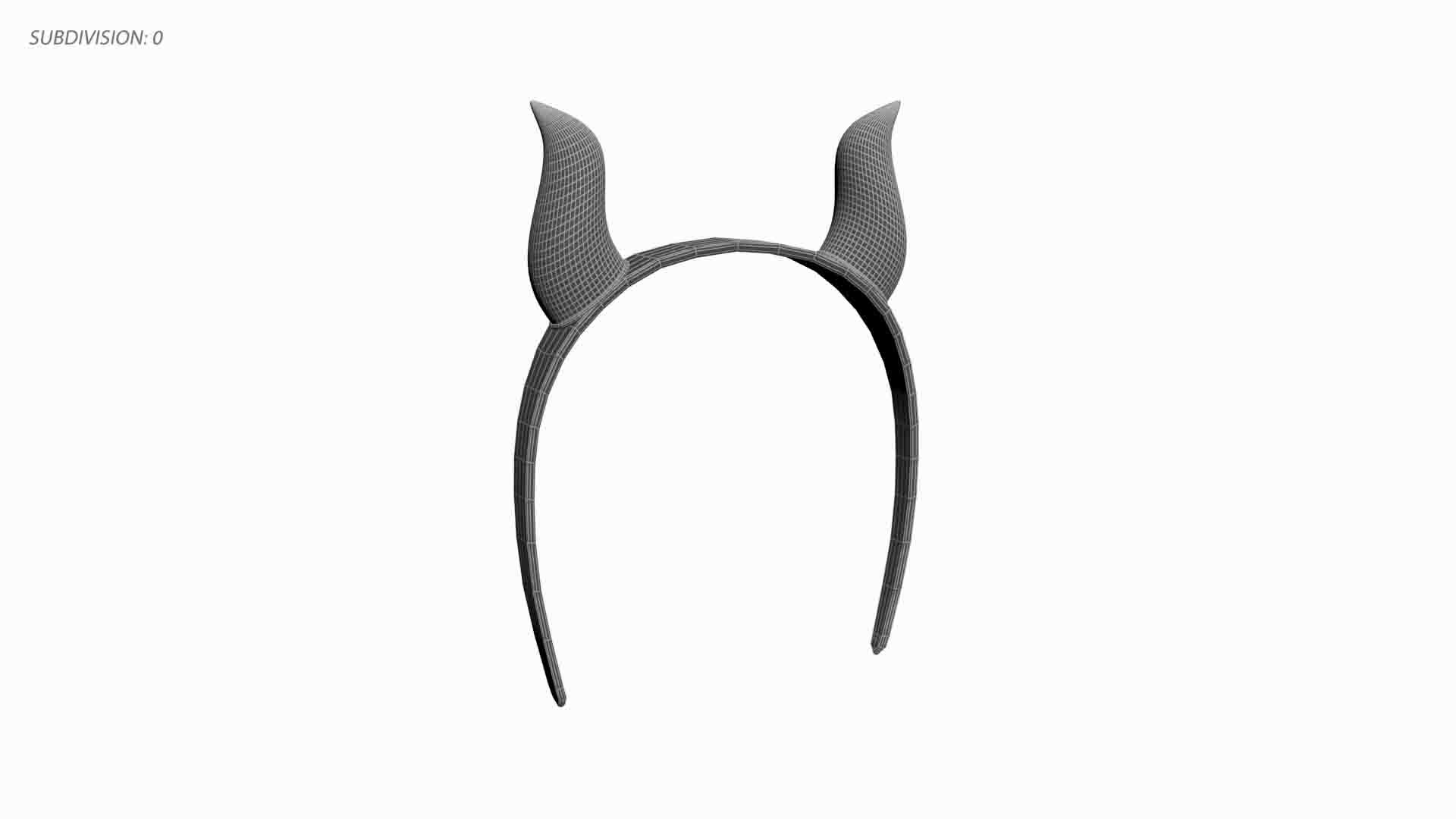 3d Devil Horns Headband Model Turbosquid 2123379