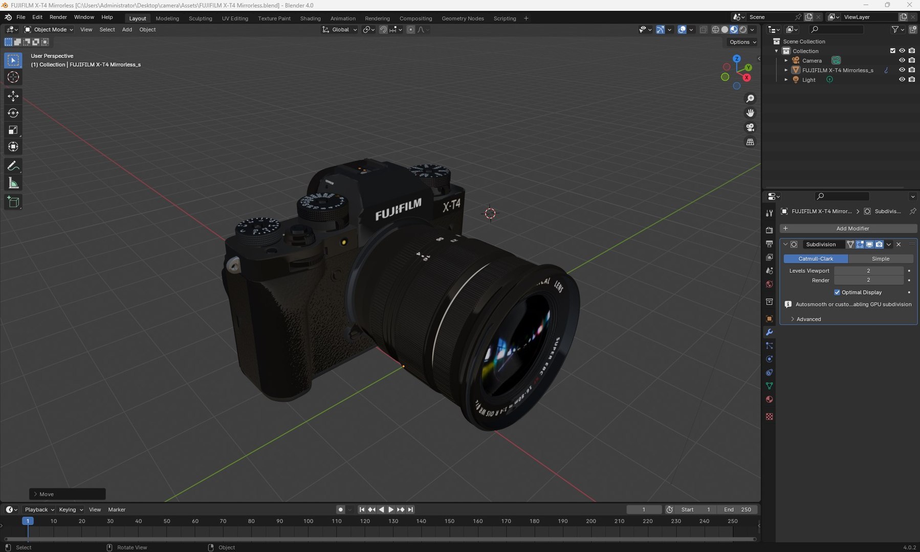 3D FUJIFILM X-T4 Mirrorless Model - TurboSquid 2174884