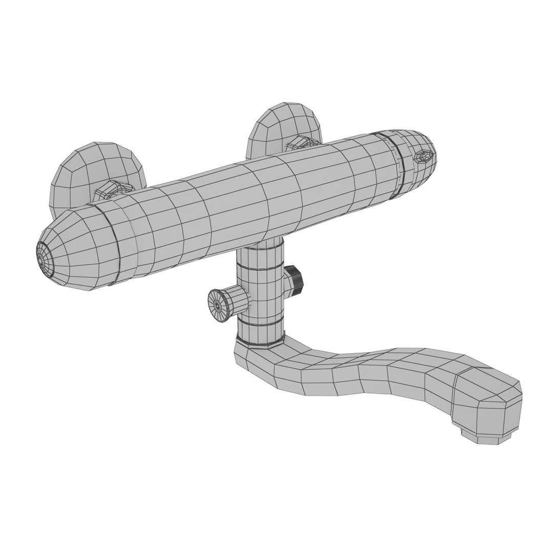 3d model modern bathroom faucet 02