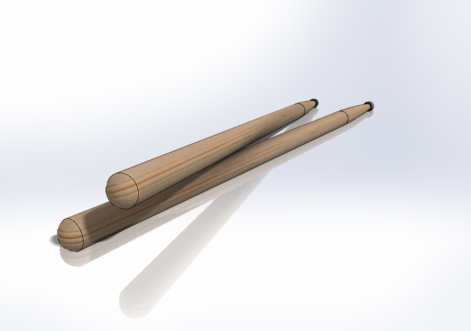 3d Model Drum Sticks 3a