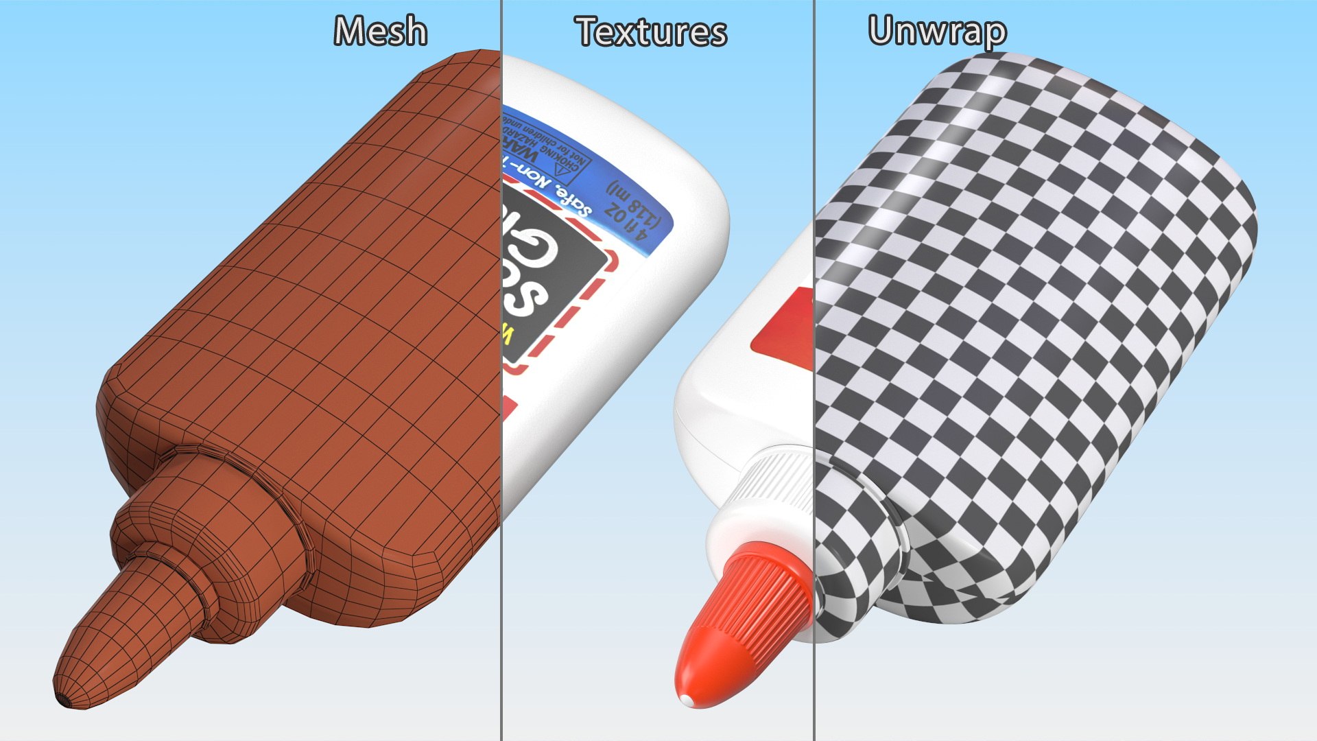 3D Elmers Liquid School Glue 4 Oz Model - TurboSquid 2153016