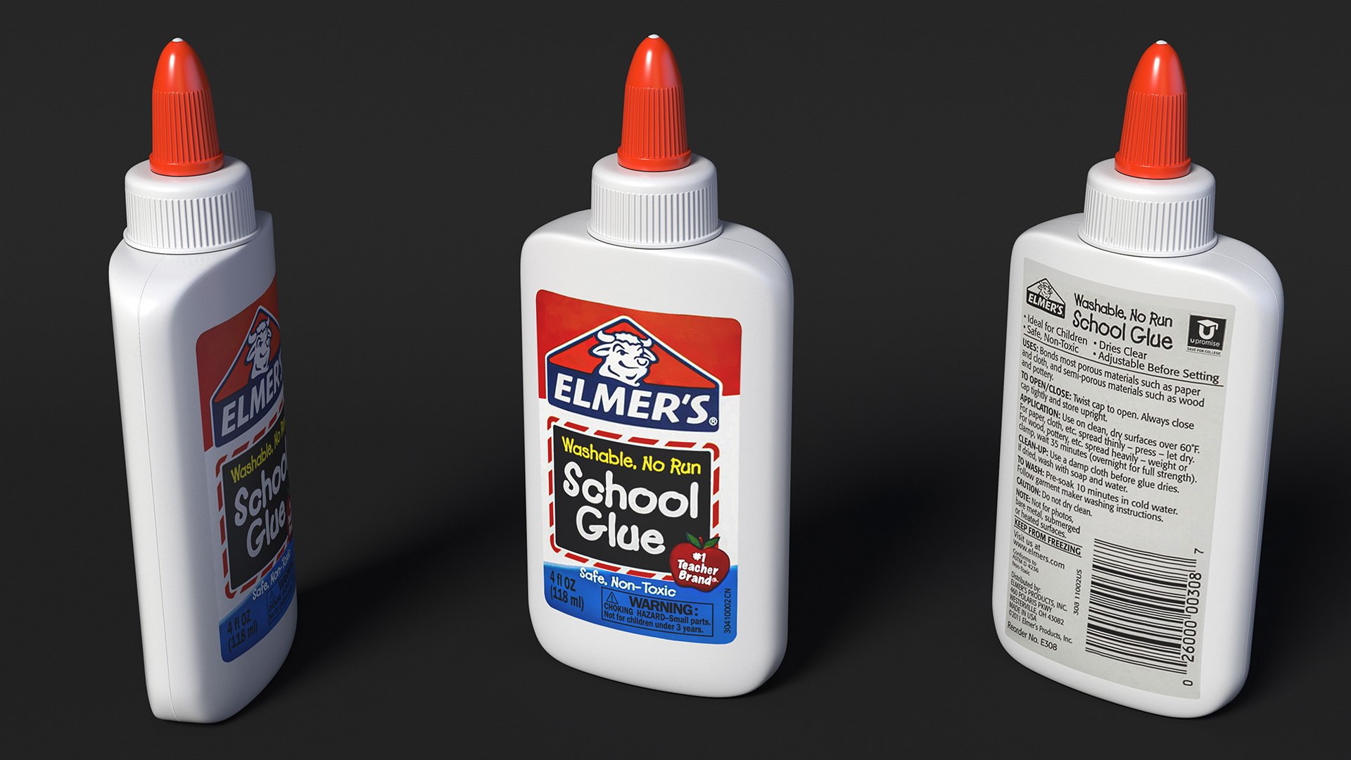 3D Elmers Liquid School Glue 4 Oz Model - TurboSquid 2153016