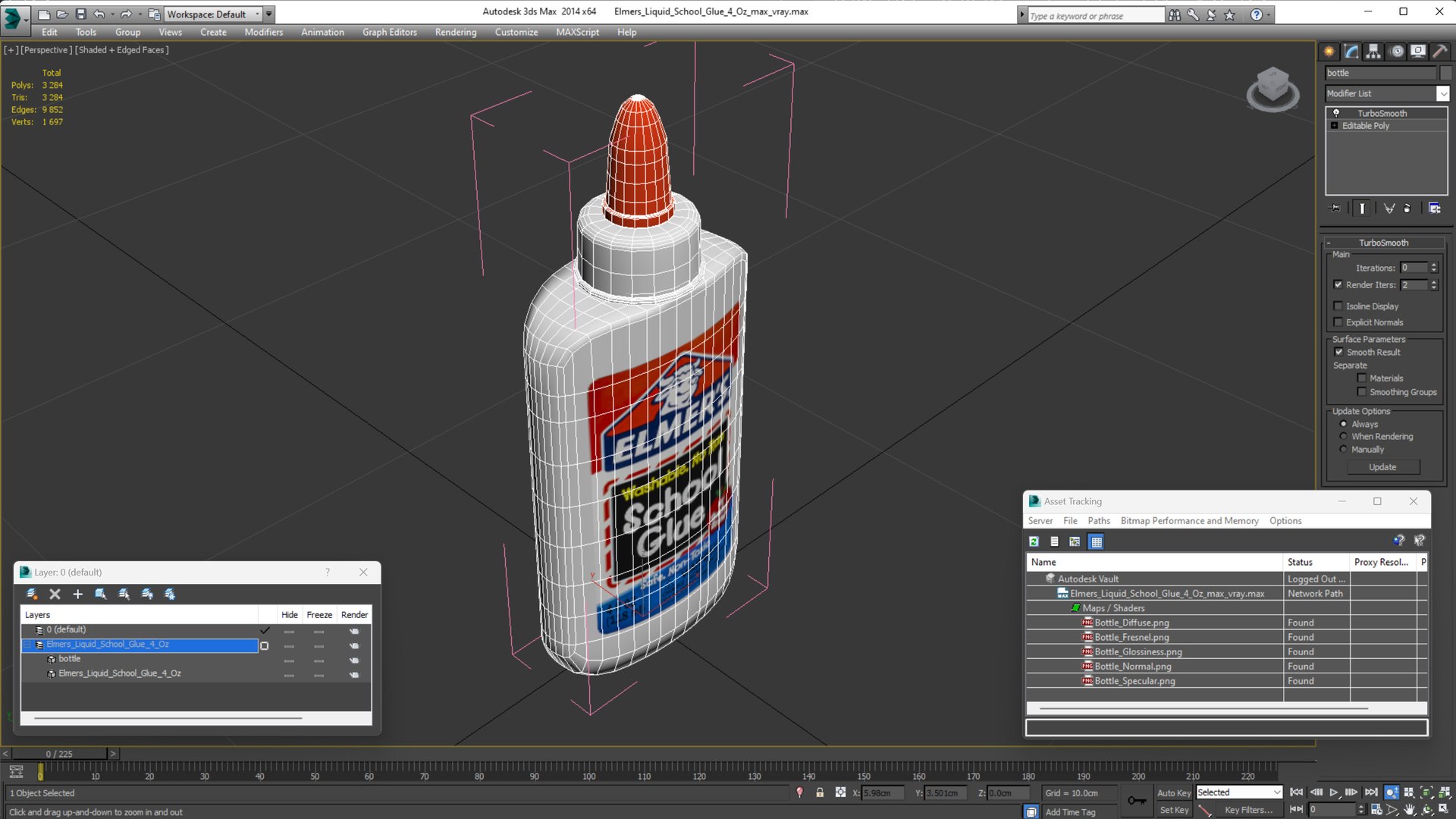 3D Elmers Liquid School Glue 4 Oz Model - TurboSquid 2153016