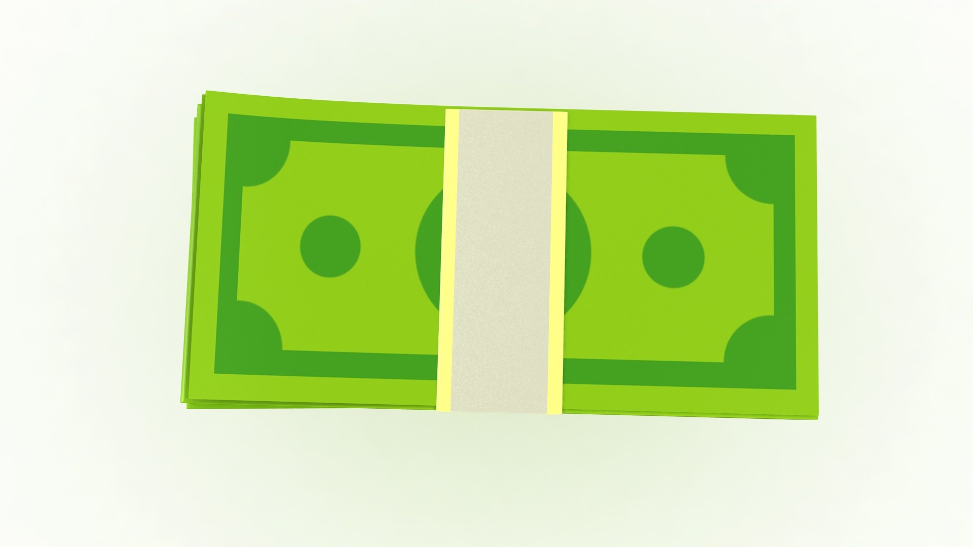 3D Cartoon Money Bill Stack - TurboSquid 2016532