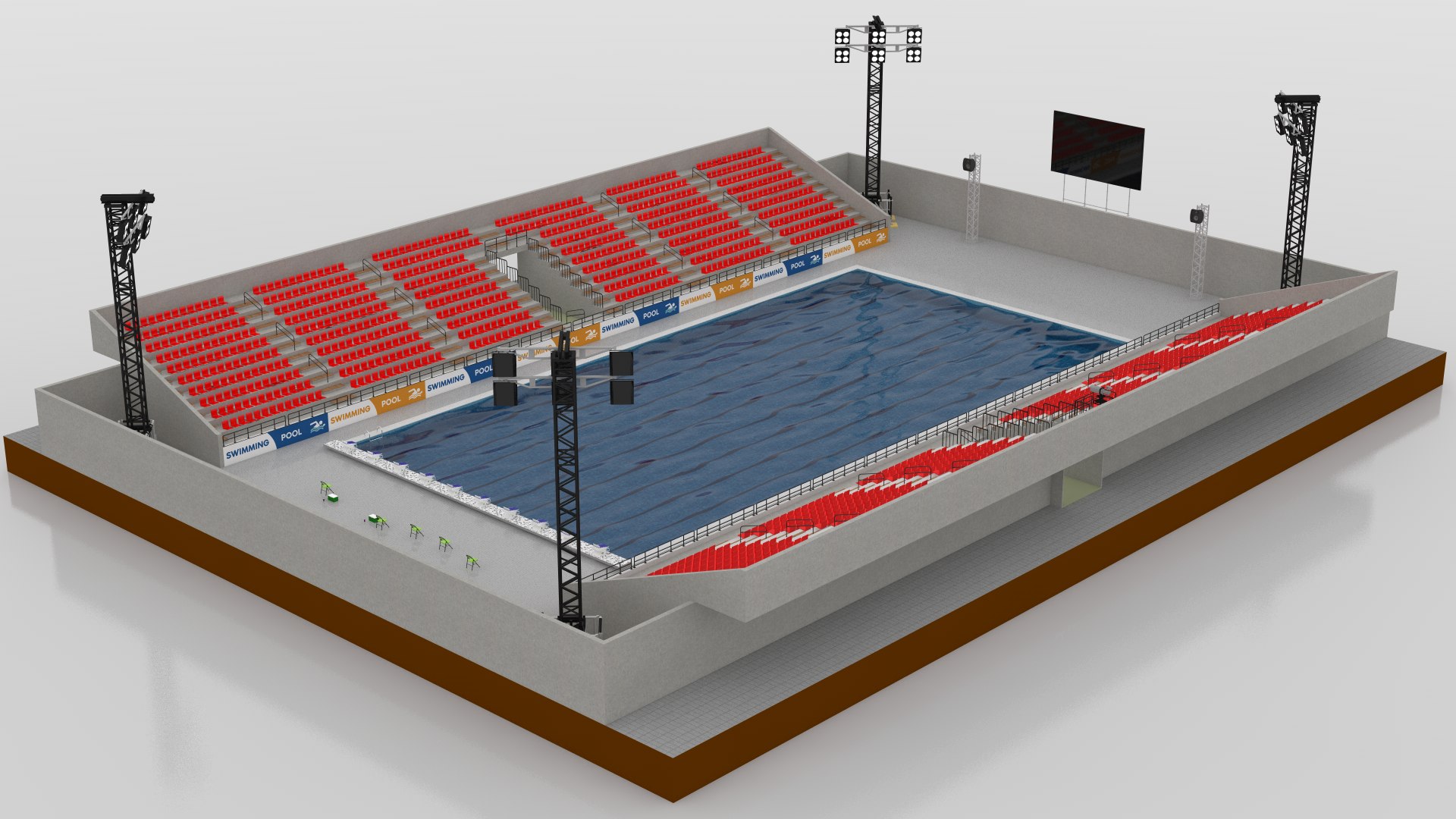 3D Outdoor Swimming Pool Model - TurboSquid 1886807