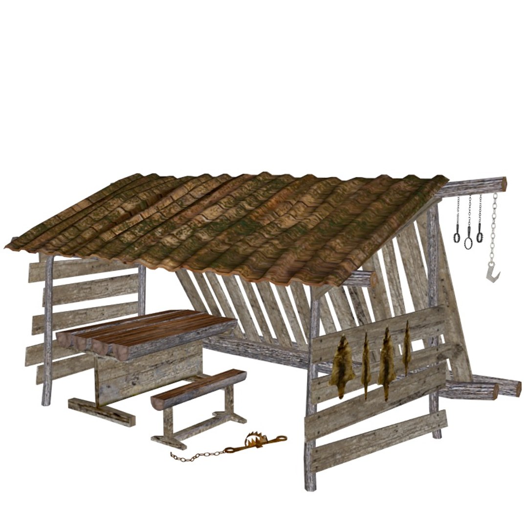 Trapper Shack 3d Obj