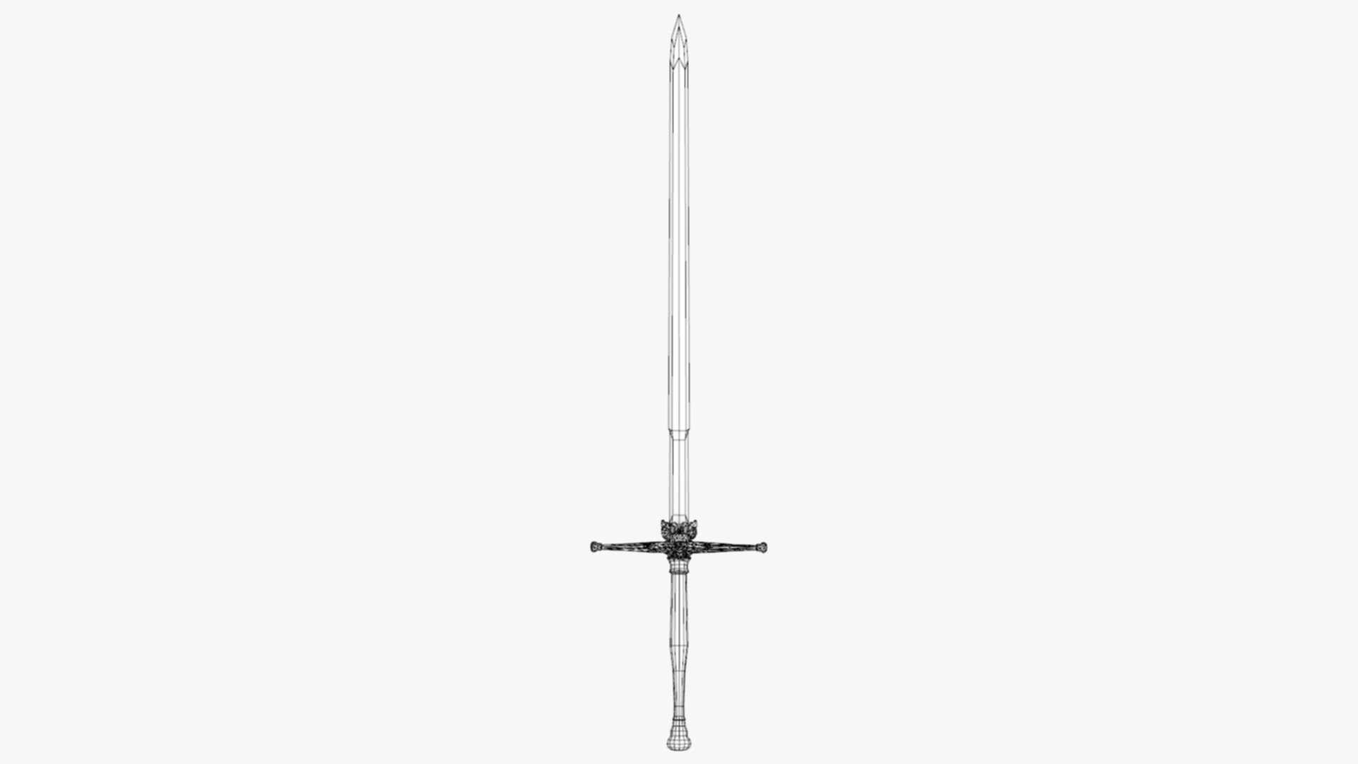 3D Fantasy Sword RPG Spanish Montante Mandoble Espadon Bastard Sword ...