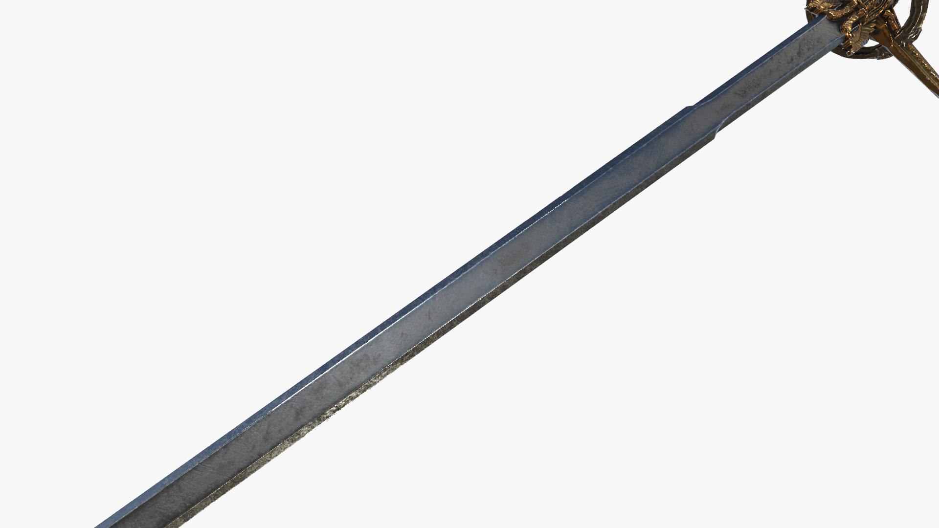 3D Fantasy Sword RPG Spanish Montante Mandoble Espadon Bastard Sword Greatsword Longsword ...