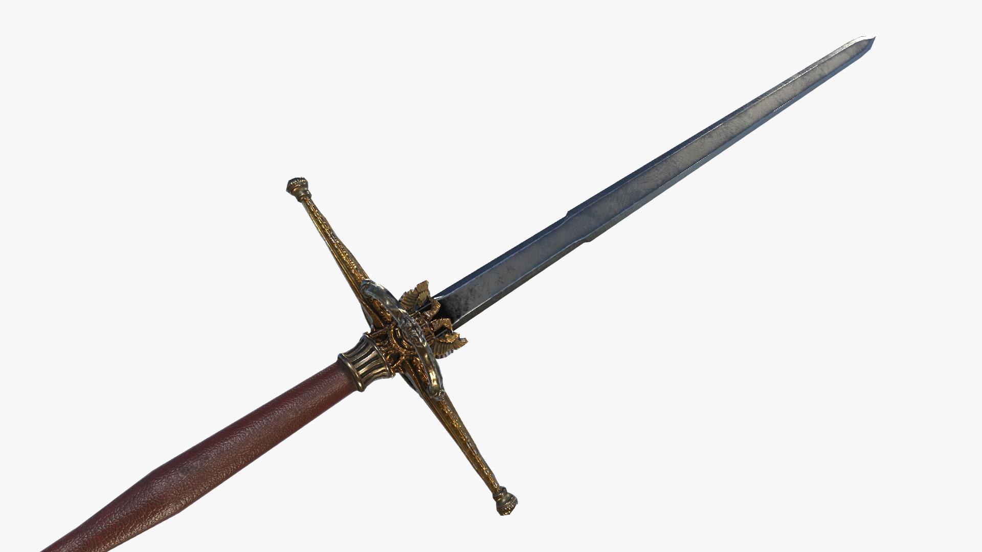 3D Fantasy Sword RPG Spanish Montante Mandoble Espadon Bastard Sword ...