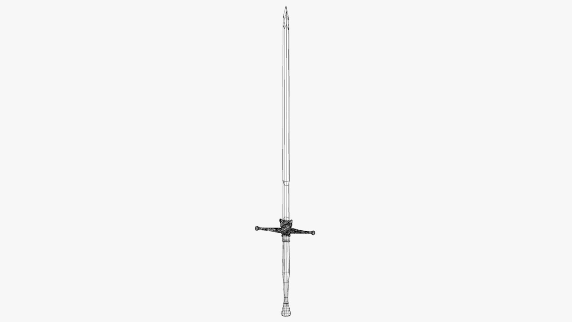 3D Fantasy Sword RPG Spanish Montante Mandoble Espadon Bastard Sword Greatsword Longsword ...