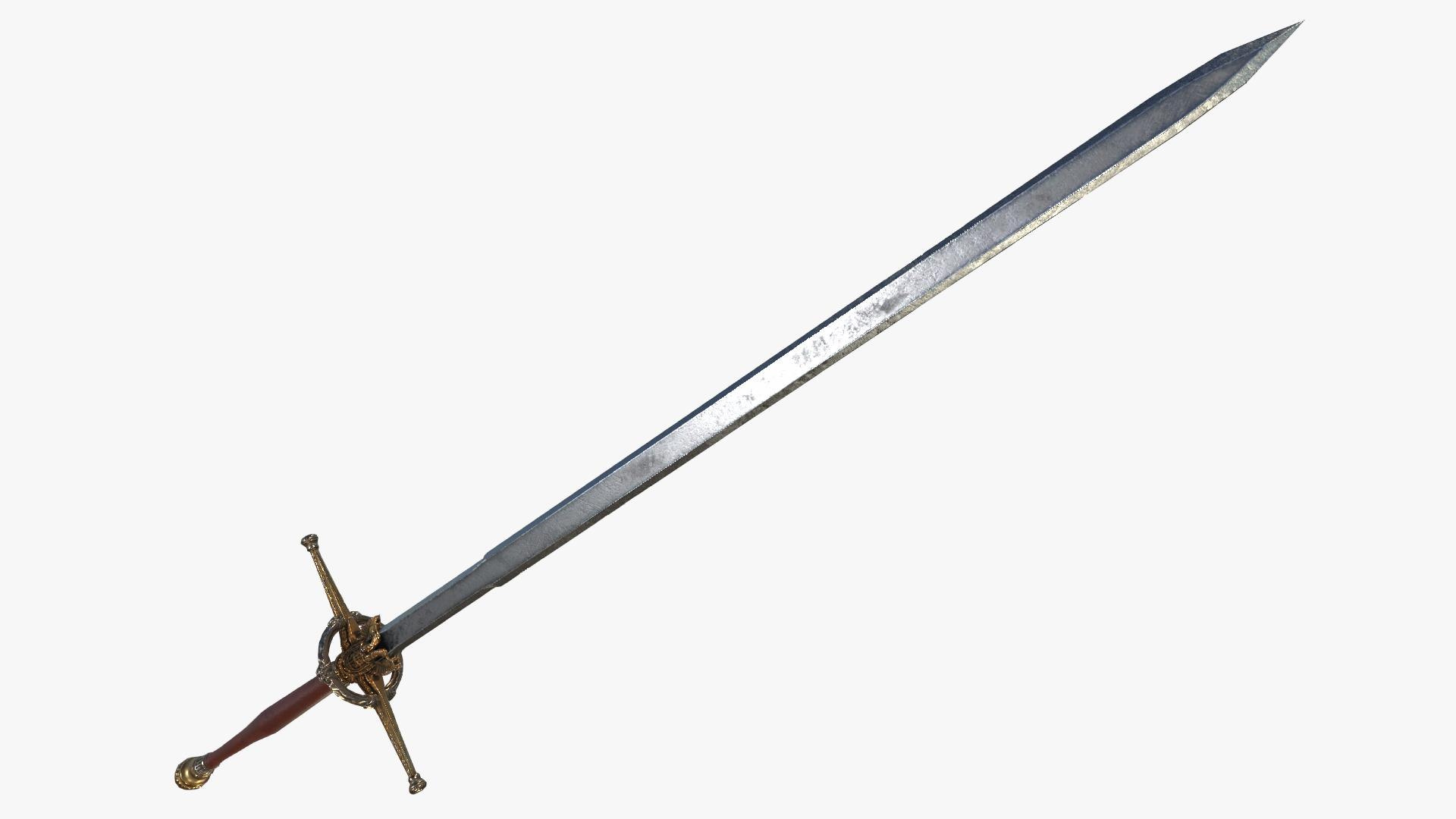 3D Fantasy Sword RPG Spanish Montante Mandoble Espadon Bastard Sword Greatsword Longsword ...