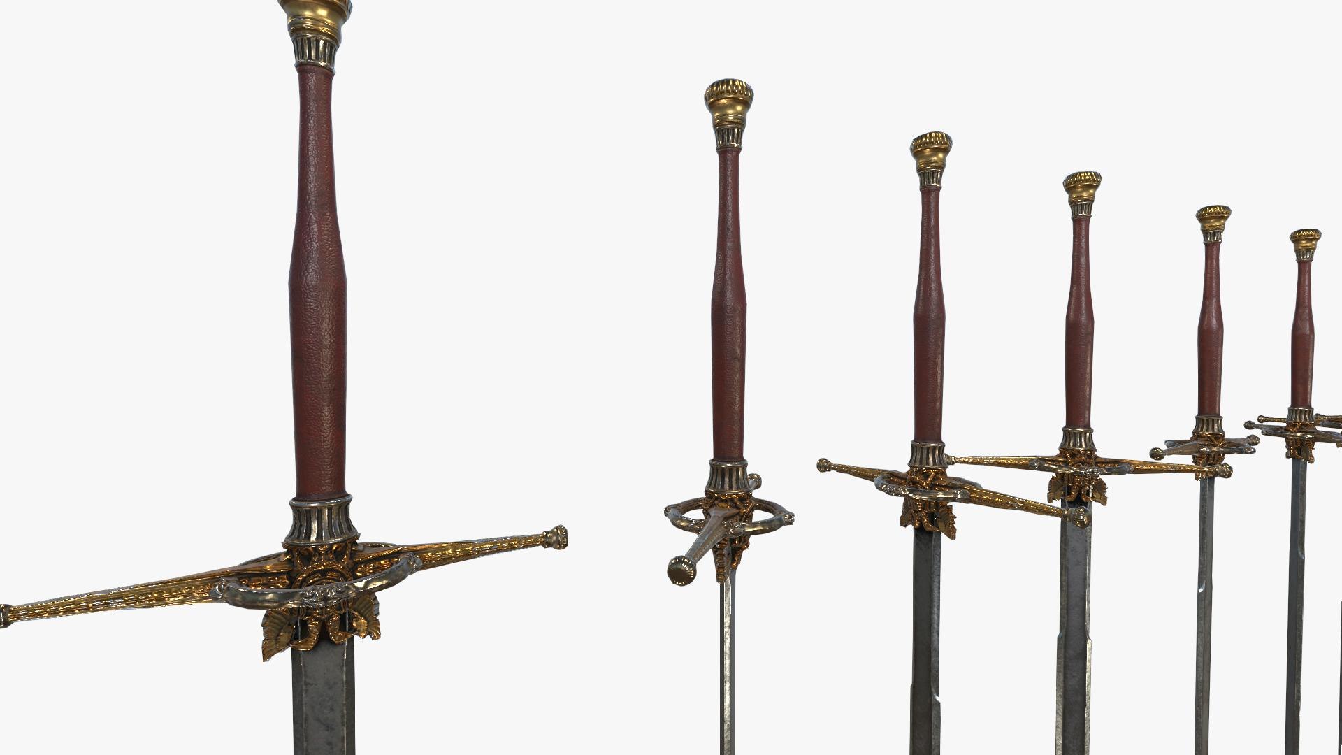 3D Fantasy Sword RPG Spanish Montante Mandoble Espadon Bastard Sword ...