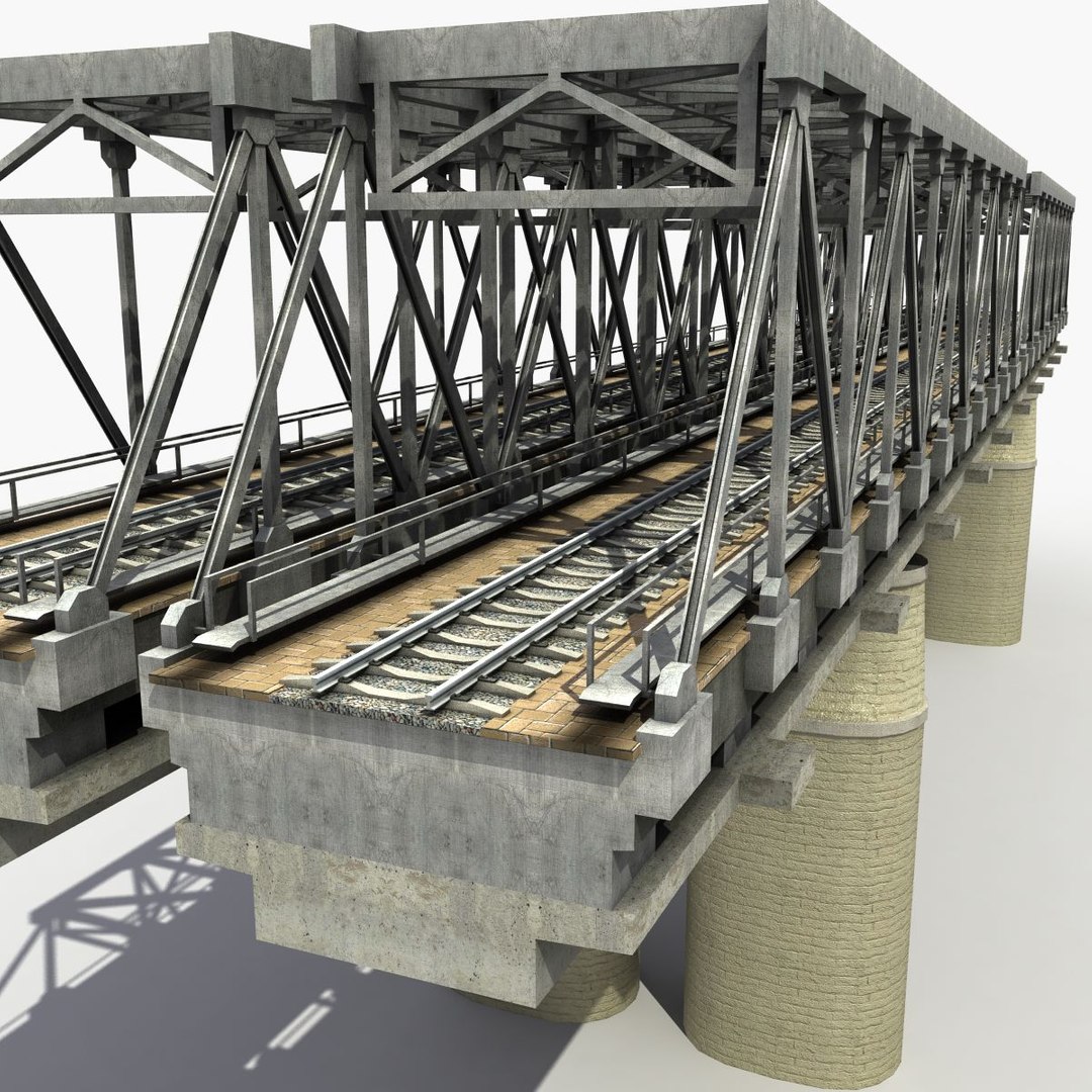 Railway Bridge 3d Model