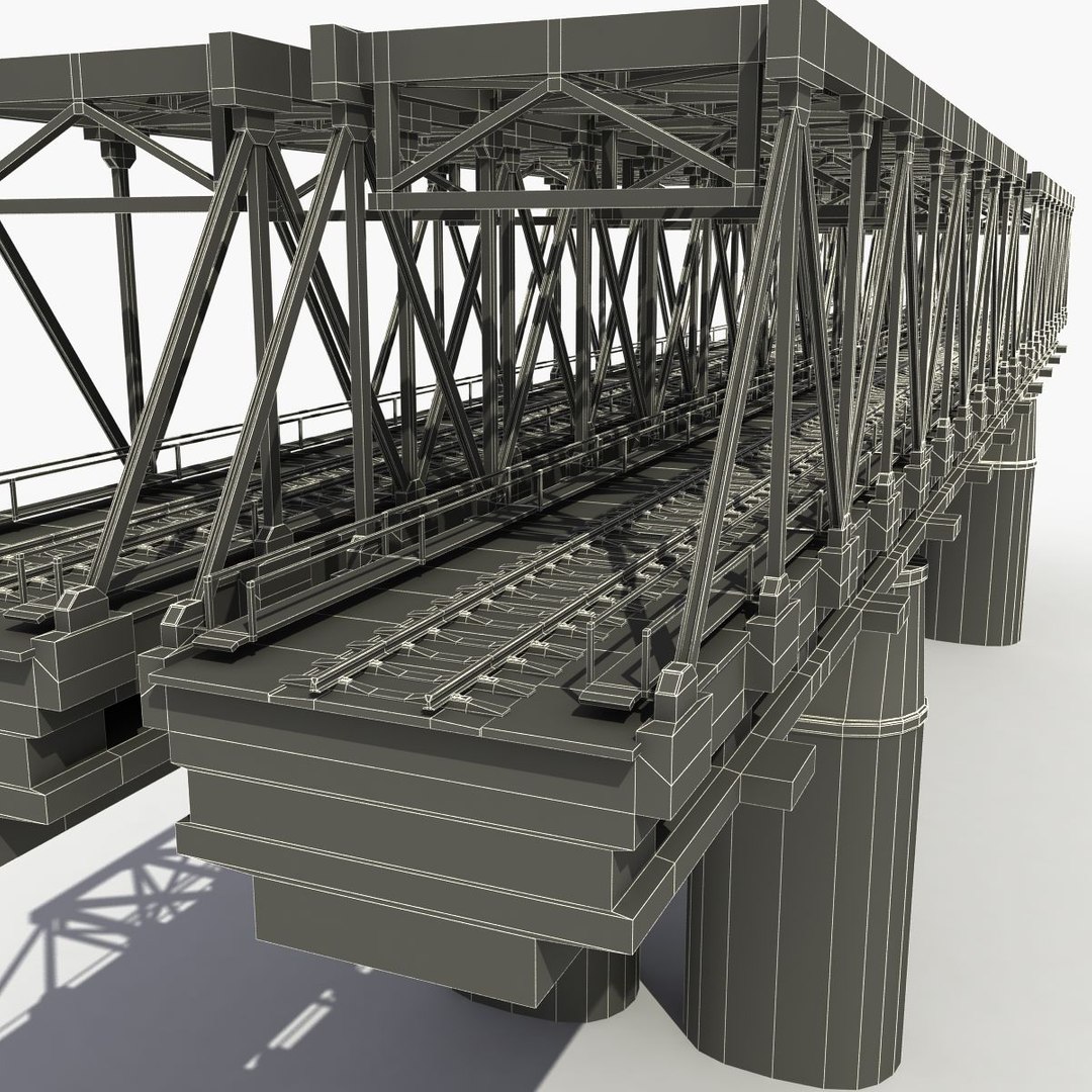 Railway Bridge 3d Model