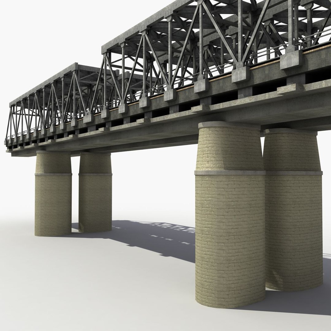 Railway Bridge 3d Model