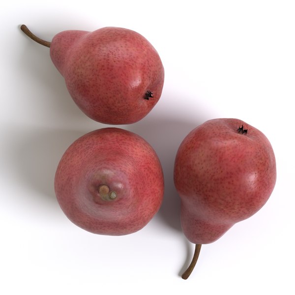 3d red pears