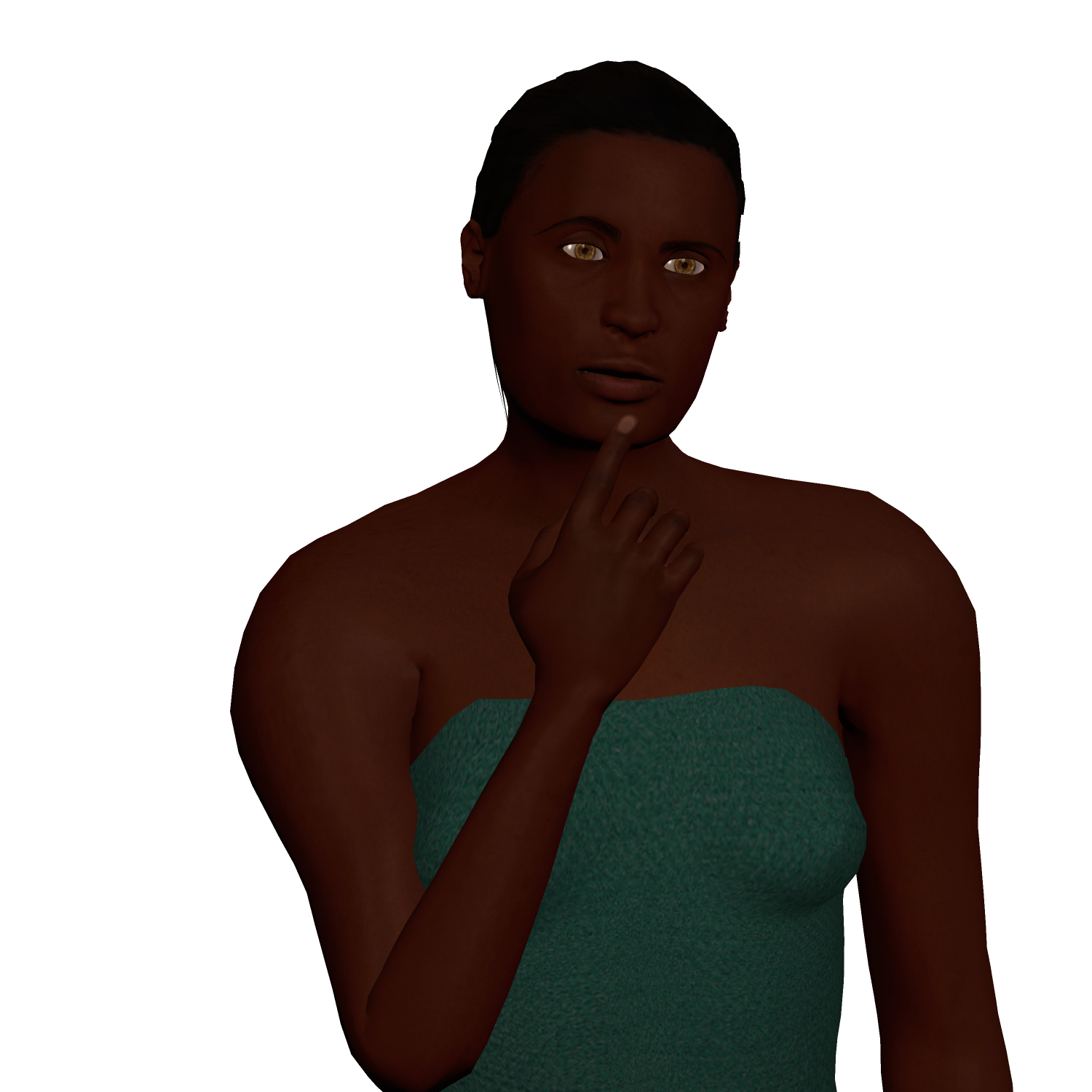 Black woman 3D model - TurboSquid 1654055