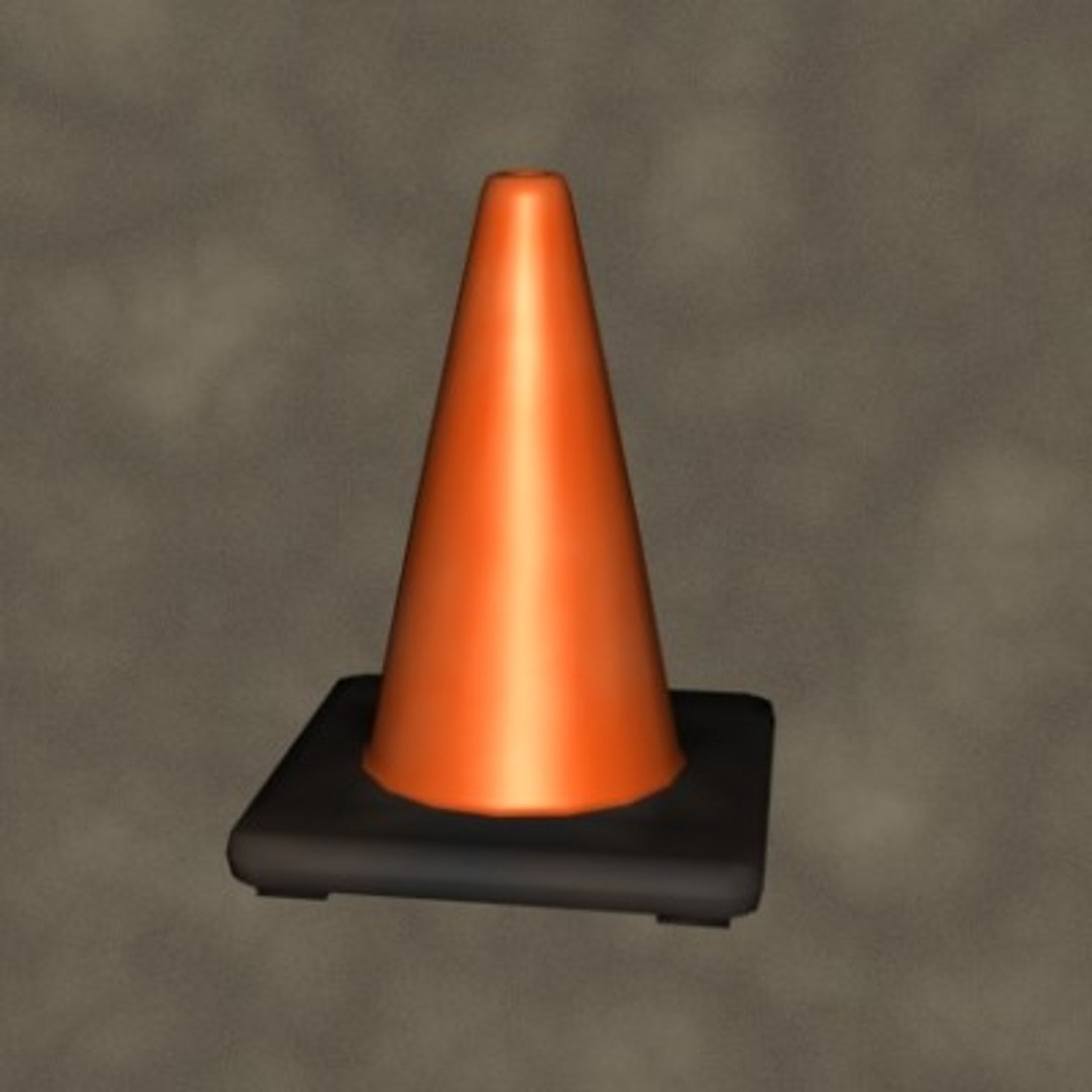 Orange Cone Zipped 3d 3ds