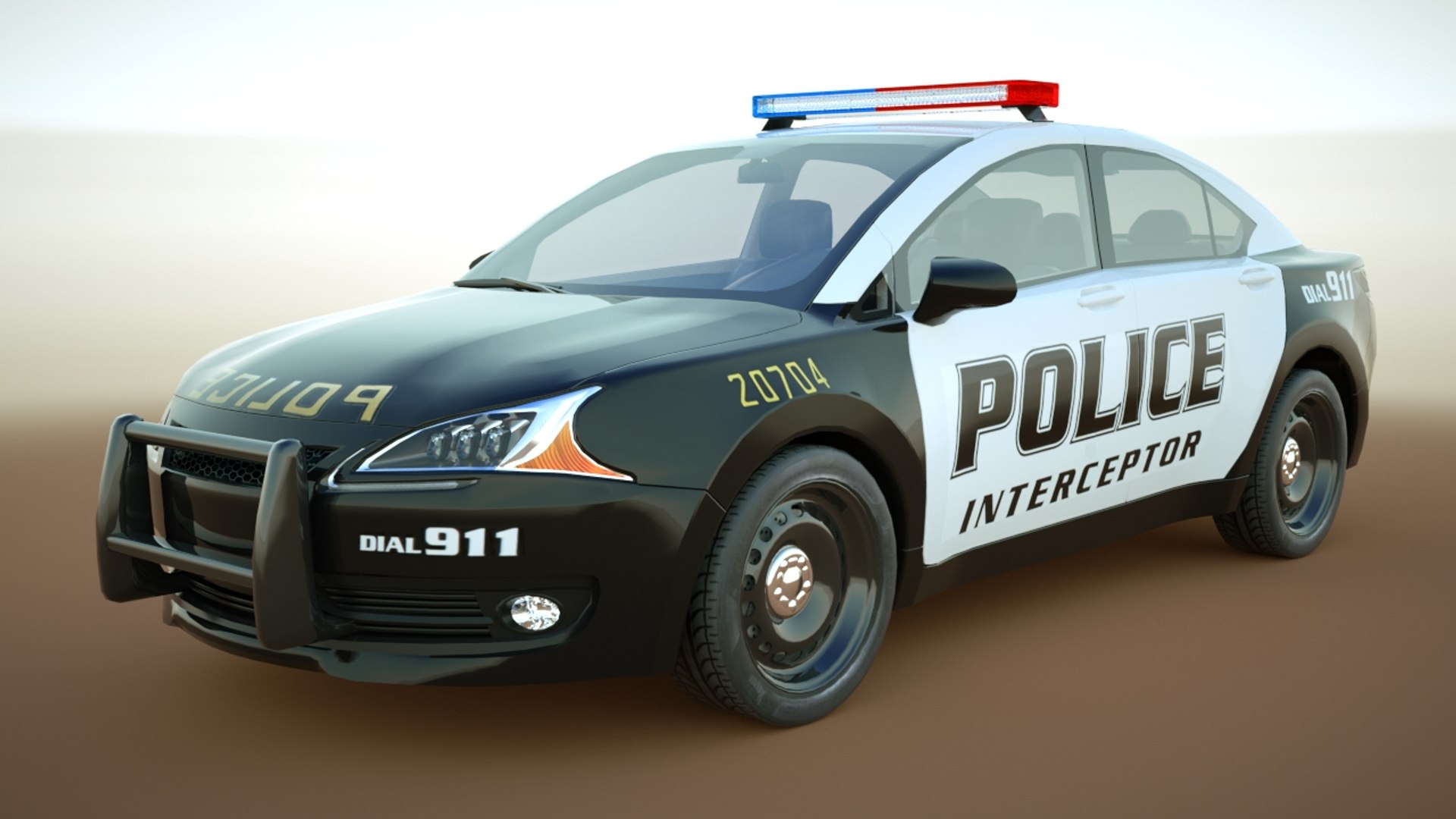 Generic Police Sedan V11 Model - TurboSquid 1215321