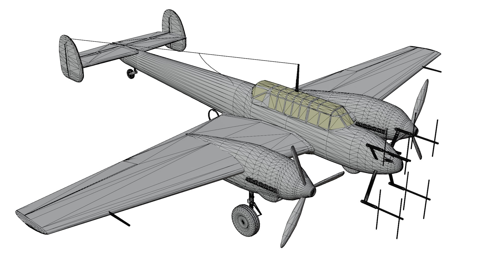 Messerschmitt BF 110G-4 3D Model - TurboSquid 2307853