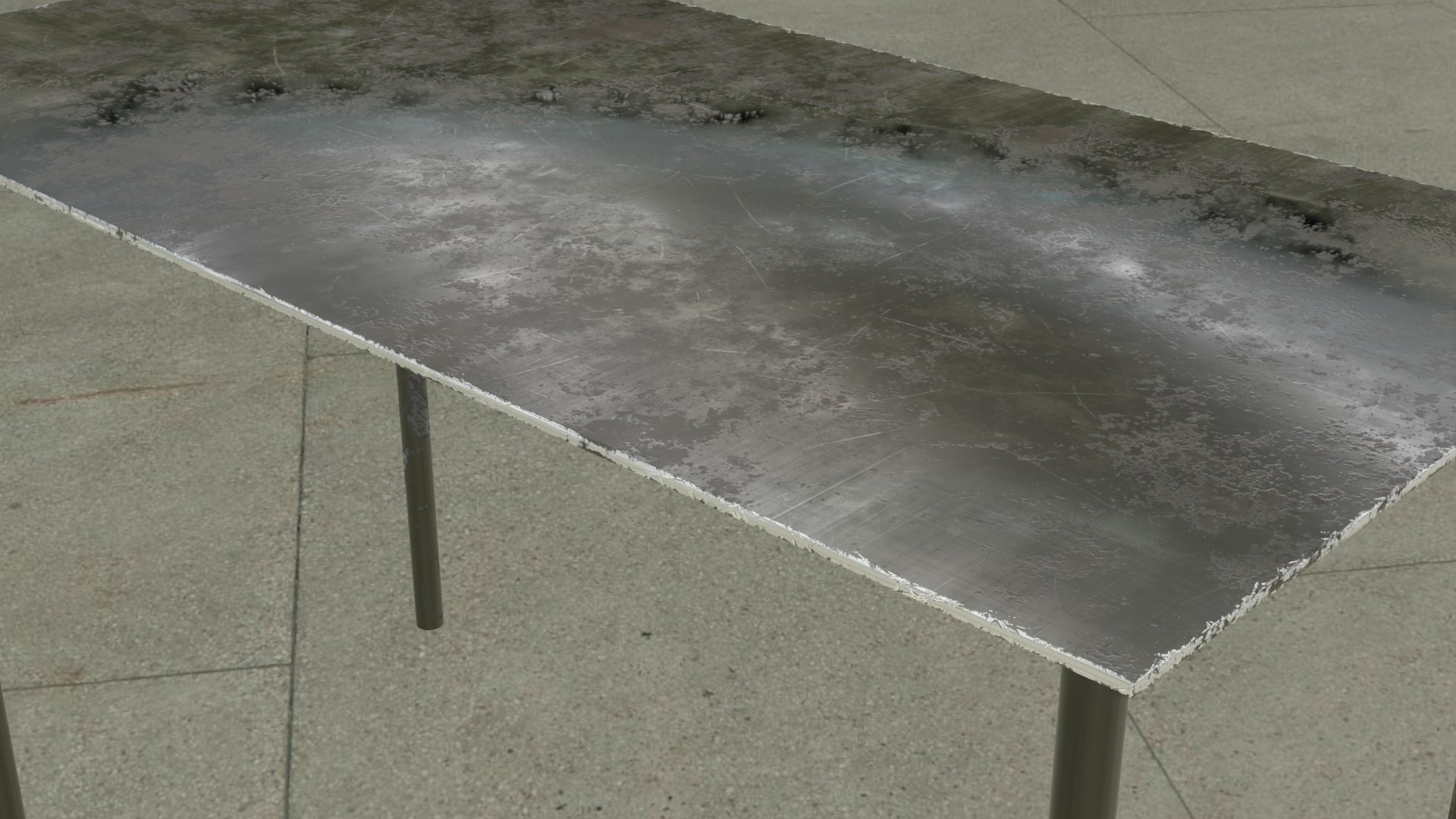 3D Table Of Metal - Game Ready - 4k Model - TurboSquid 1972157