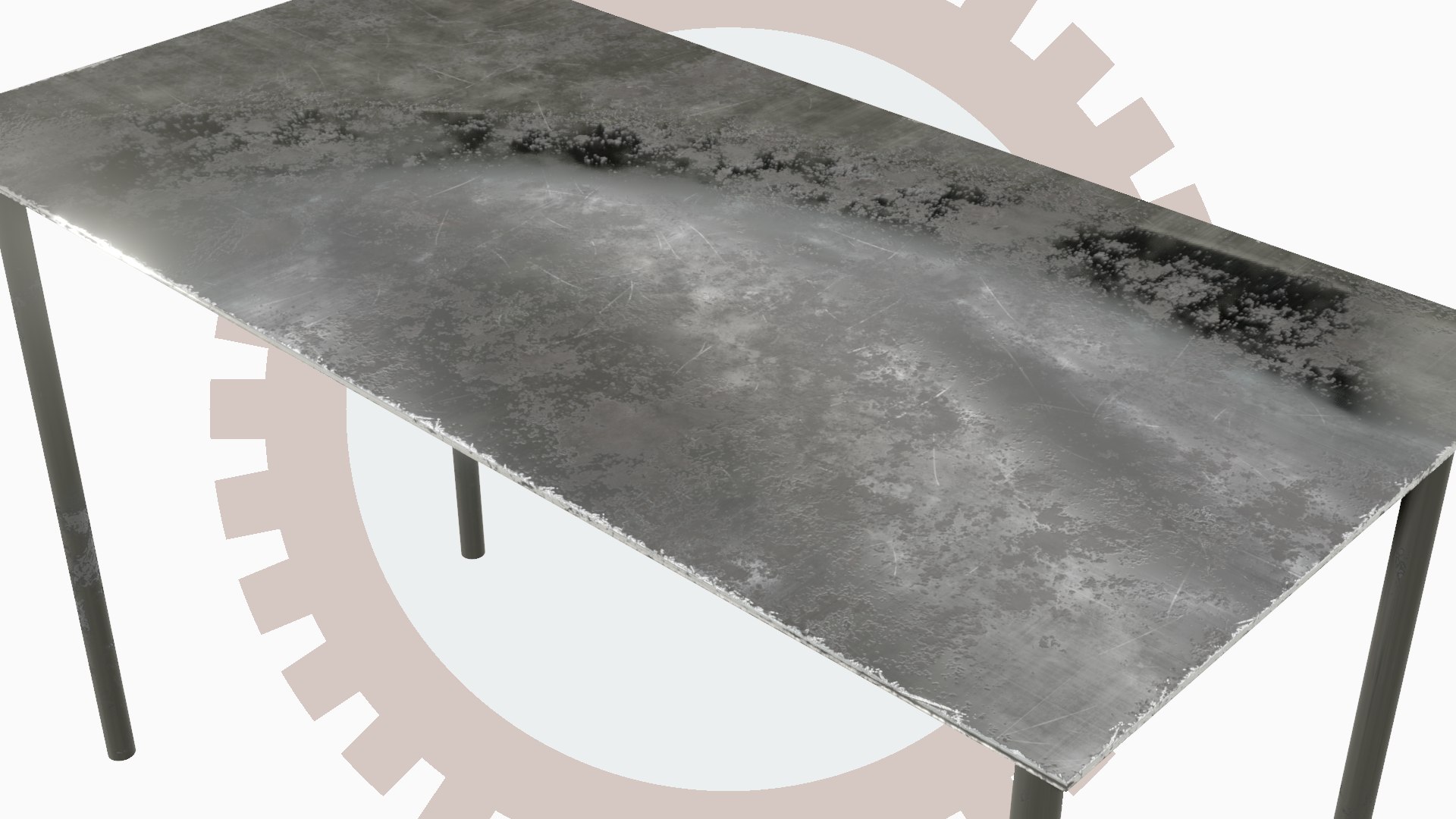 3D Table Of Metal - Game Ready - 4k Model - TurboSquid 1972157