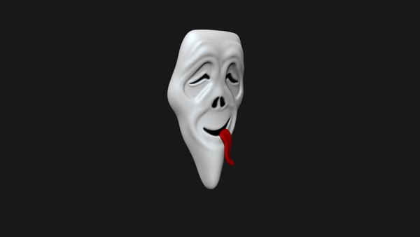 modelo 3d Máscara Ghostface Scream - Máscara extra de película de miedo ...